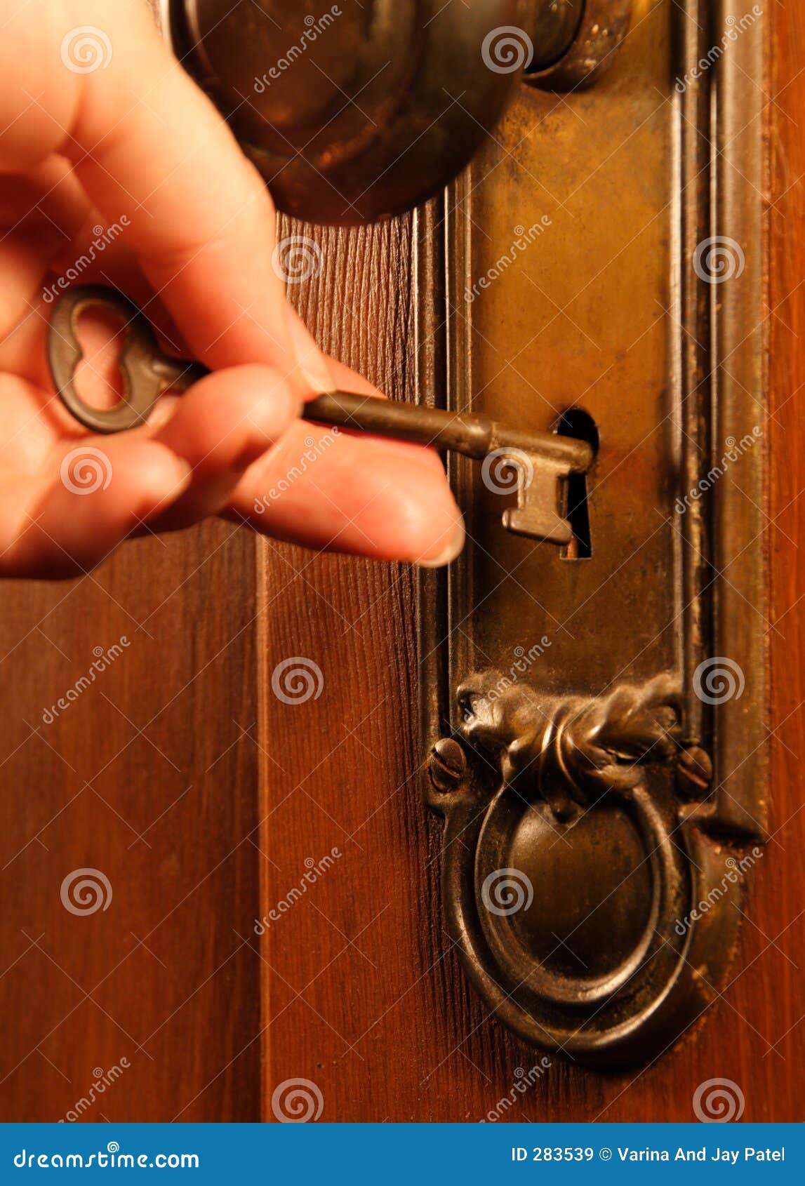 Lock and Key stock image. Image of close, fingers, lock - 283539