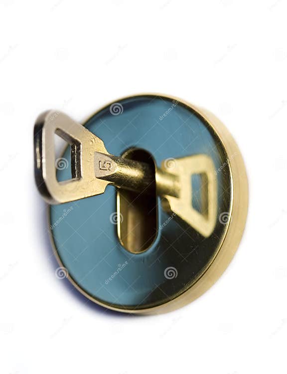 Lock and key stock image. Image of reflective, open, brass - 749045
