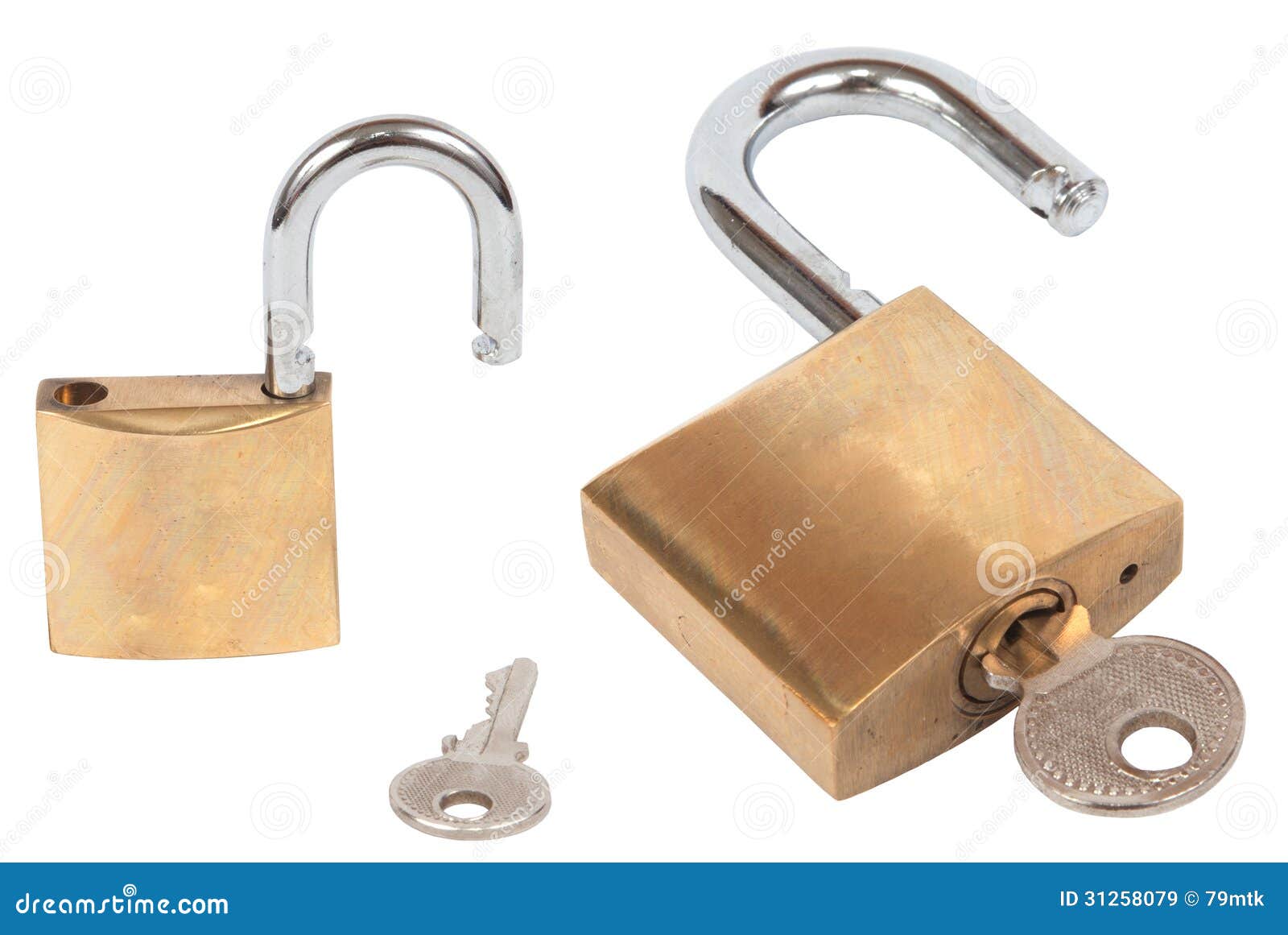 Lock and Key (with Clipping Path) Stock Image - Image of system ...