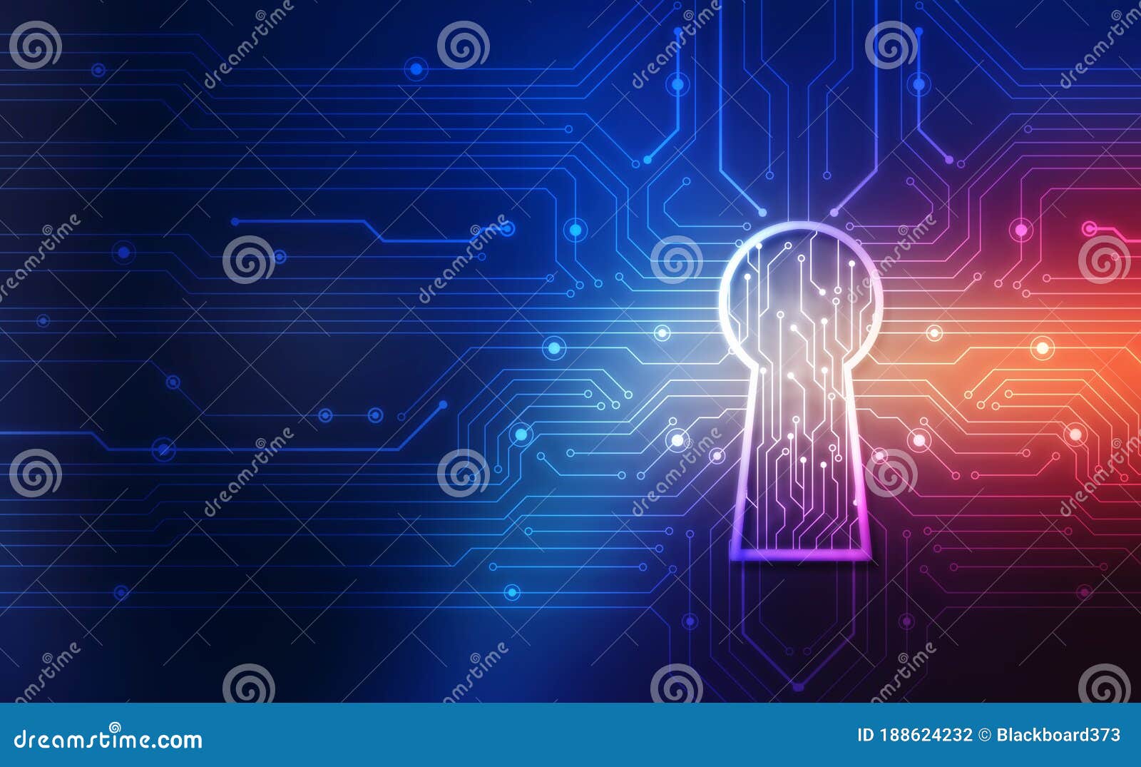 Lock Key Hole on Digital Screen, Cyber Security Concept Background ...