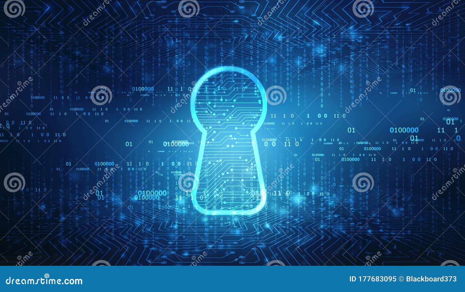 Lock Key Hole on Digital Screen, Cyber Security Concept Background ...