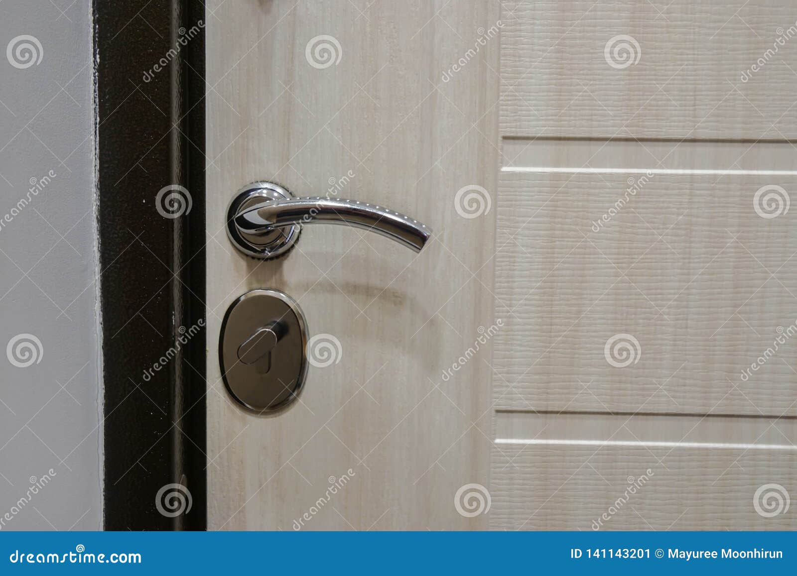 Lock and Key Hole for House Wooden Door Stock Image - Image of object ...