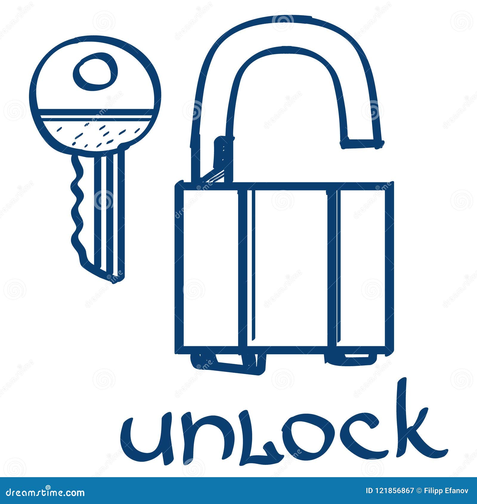 Lock and key icon. stock illustration. Illustration of monochrome ...