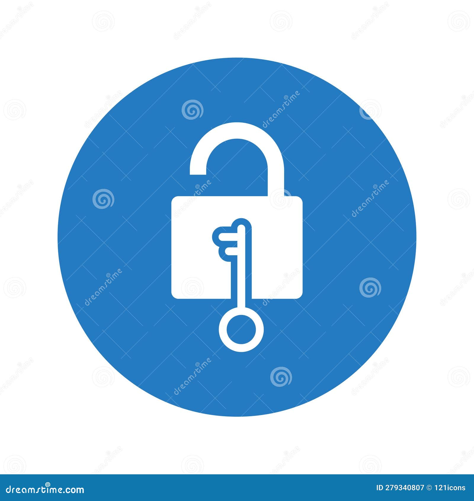 Lock and key icon stock illustration. Illustration of protection ...