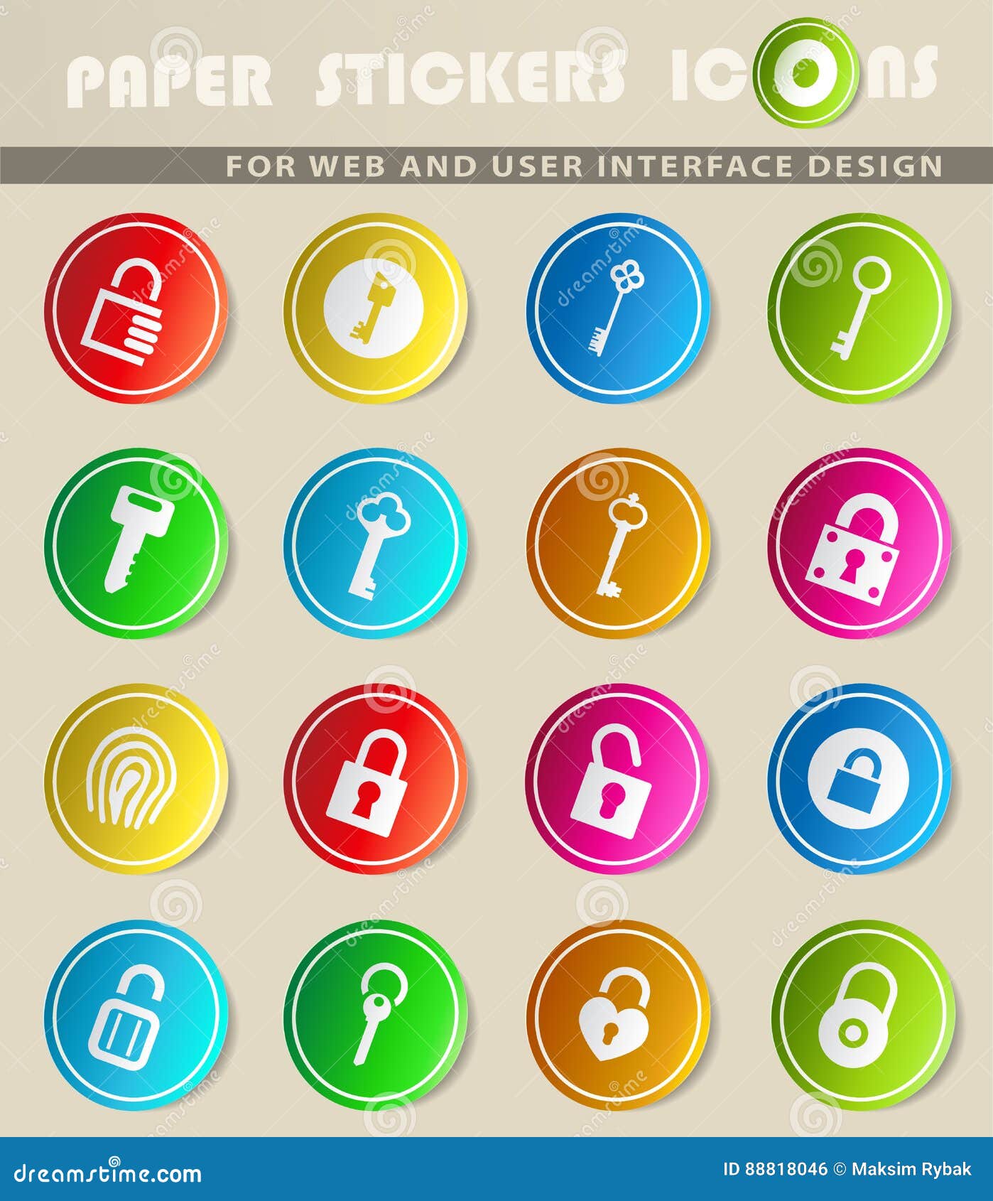 Lock and key icon set stock illustration. Illustration of safe - 88818046