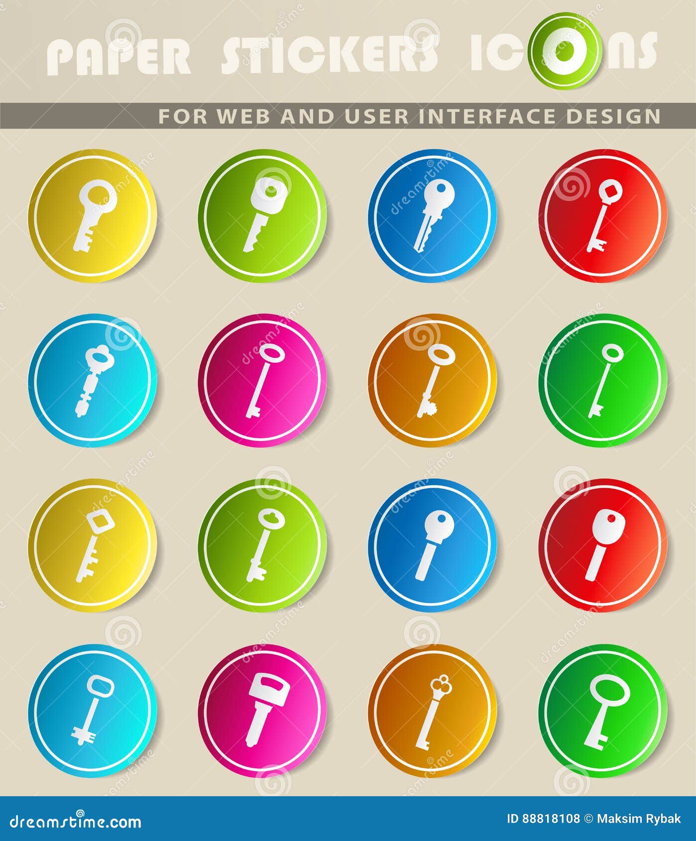 Lock and key icon set stock illustration. Illustration of door - 88818108