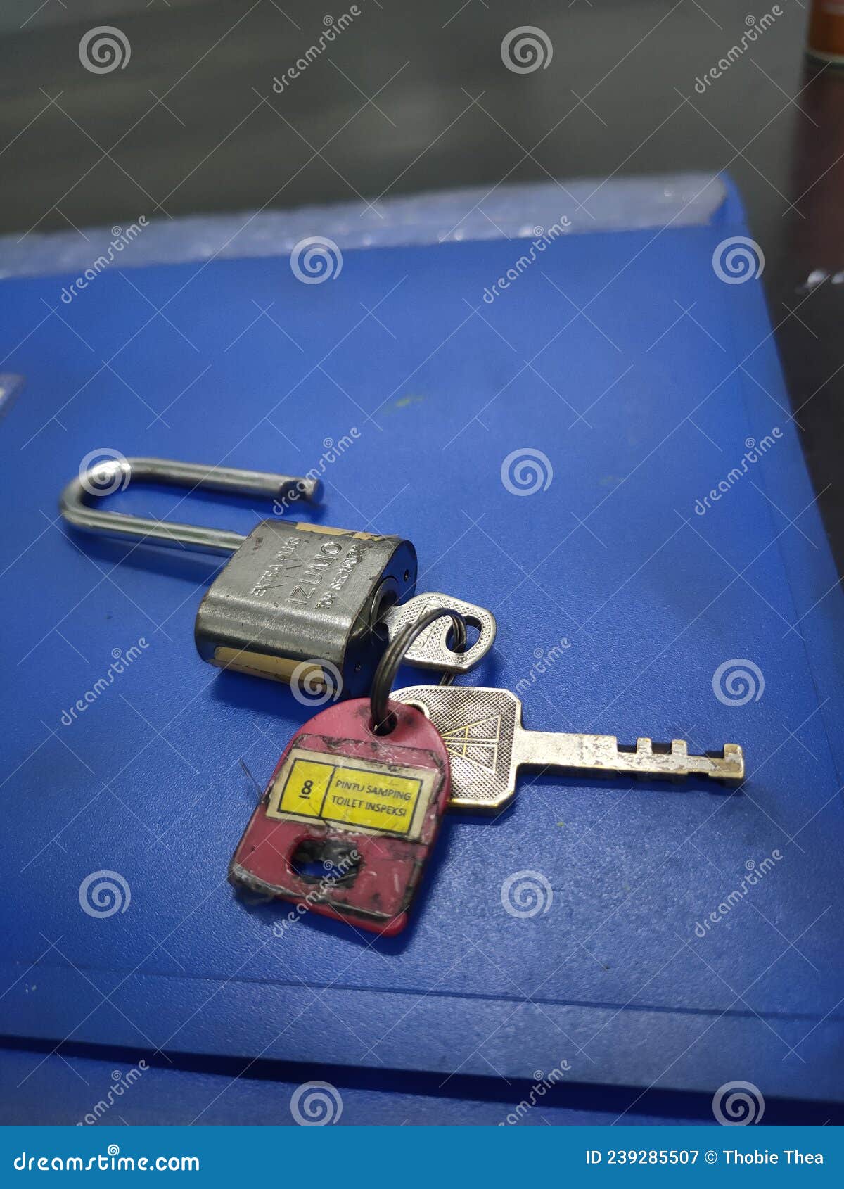 Lock and Key in the Map Table Editorial Photography - Image of table ...