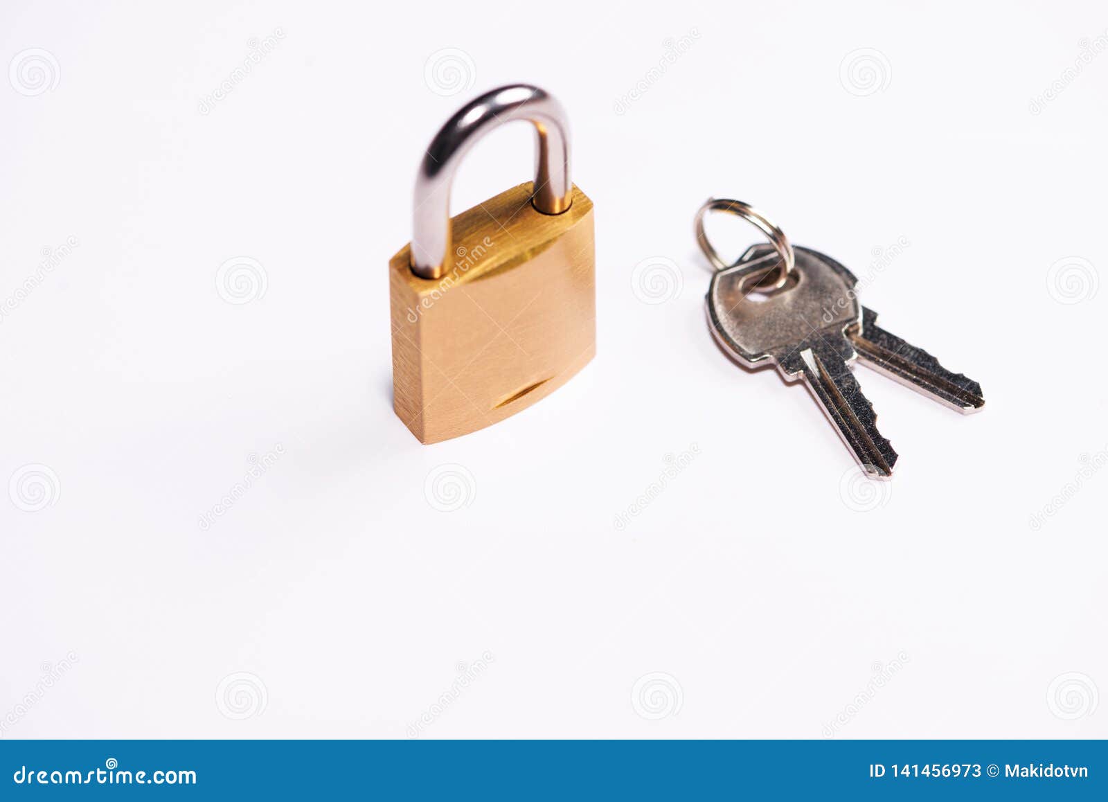 The Lock and Key on Table Top Stock Image - Image of unlock, smartphone ...