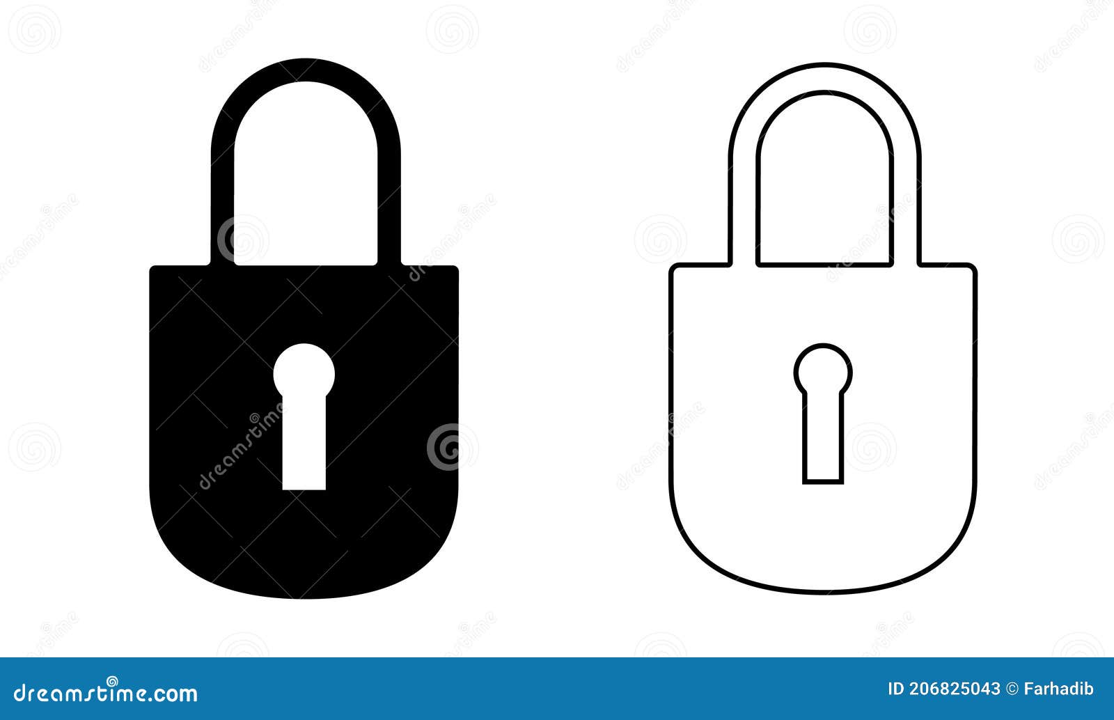 Lock Key Vector Icon Isolated Illustration, Black and White Version ...