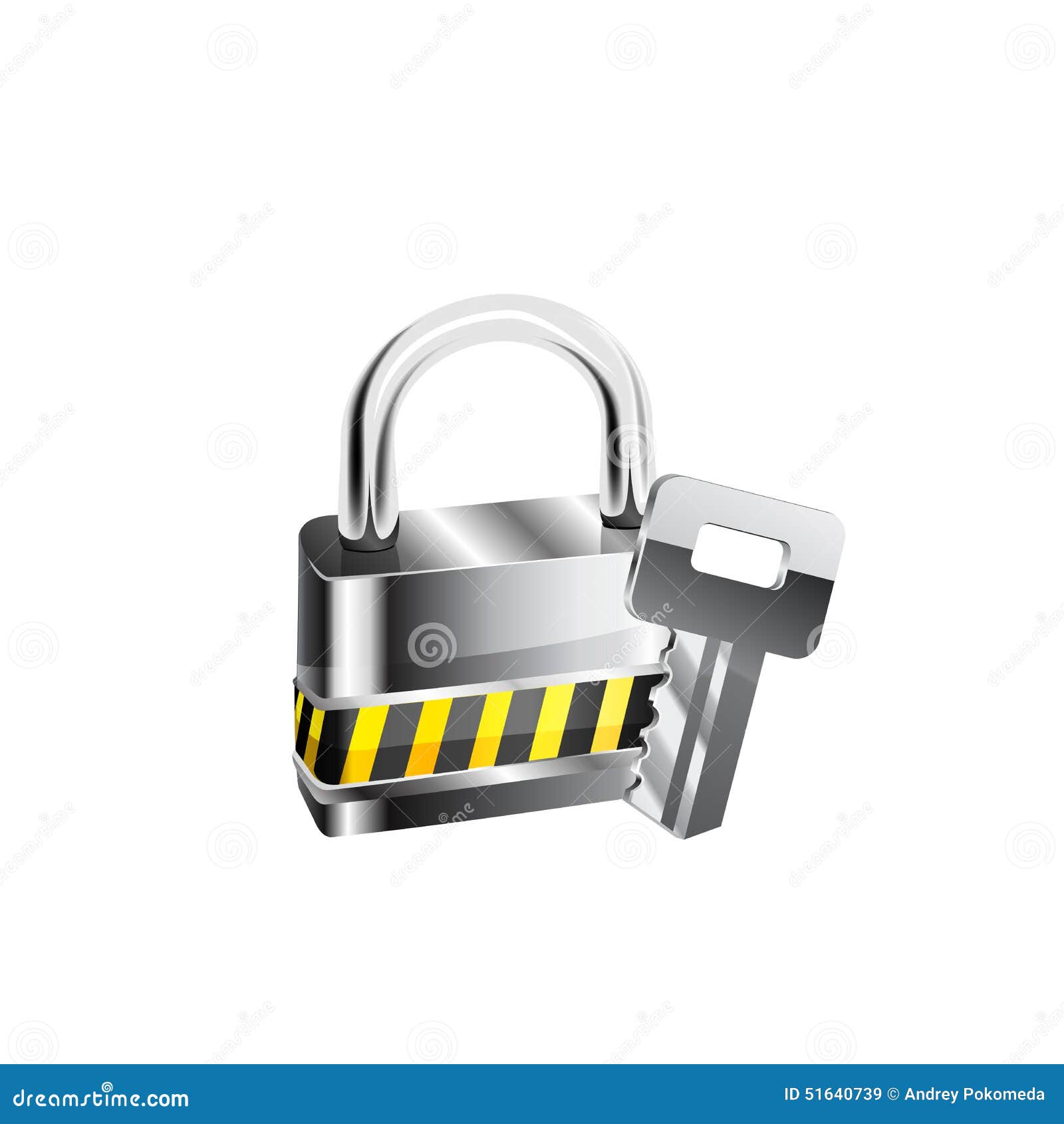 Lock and Key - Vector Illustration Stock Vector - Illustration of solid ...
