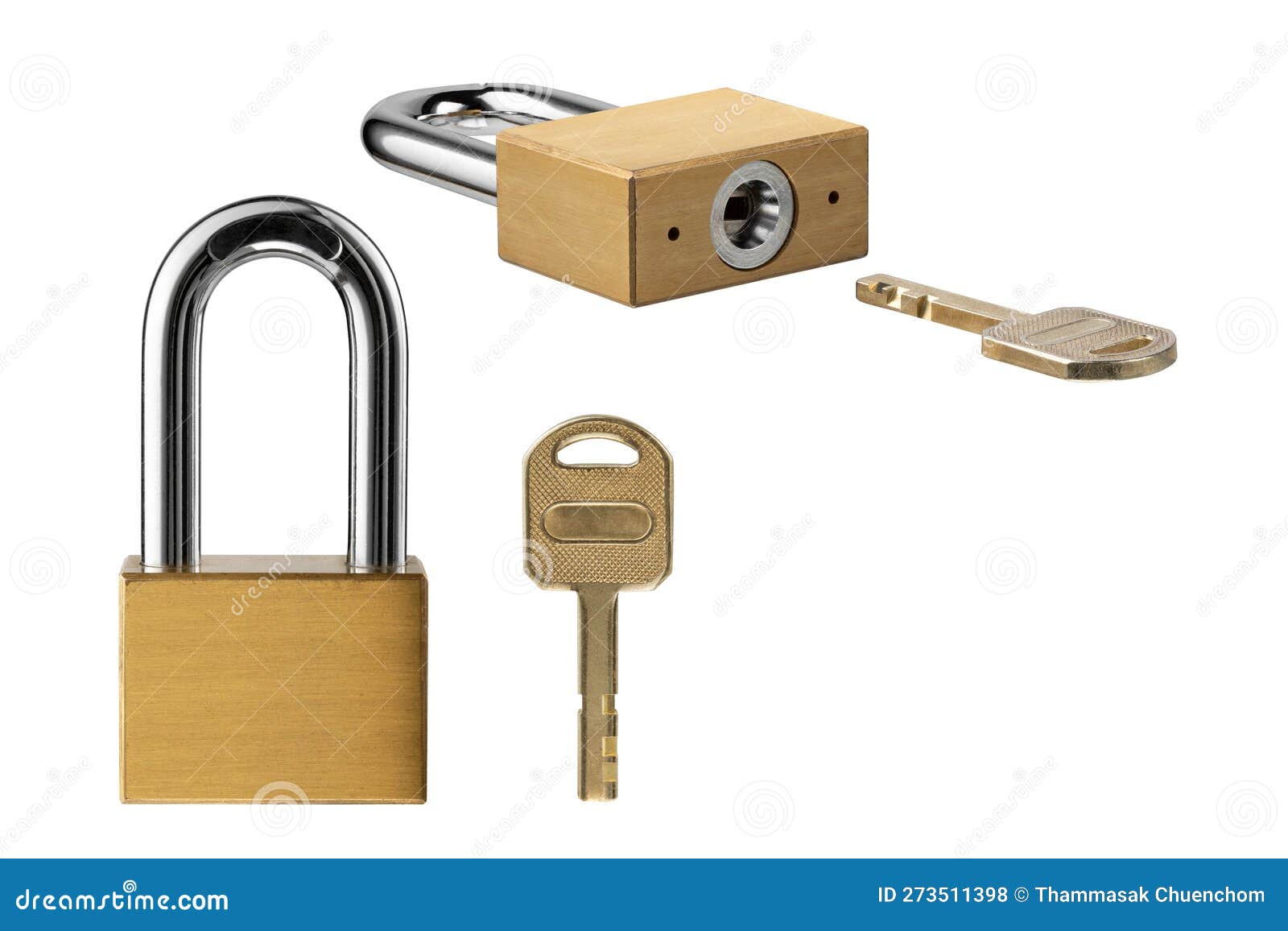 Lock and key on white stock photo. Image of lock, keyhole - 273511398