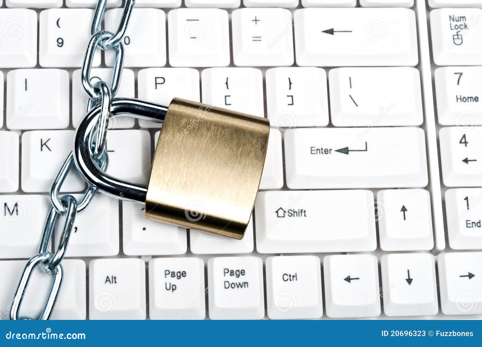 Lock on keyboard stock image. Image of defense, equipment - 20696323