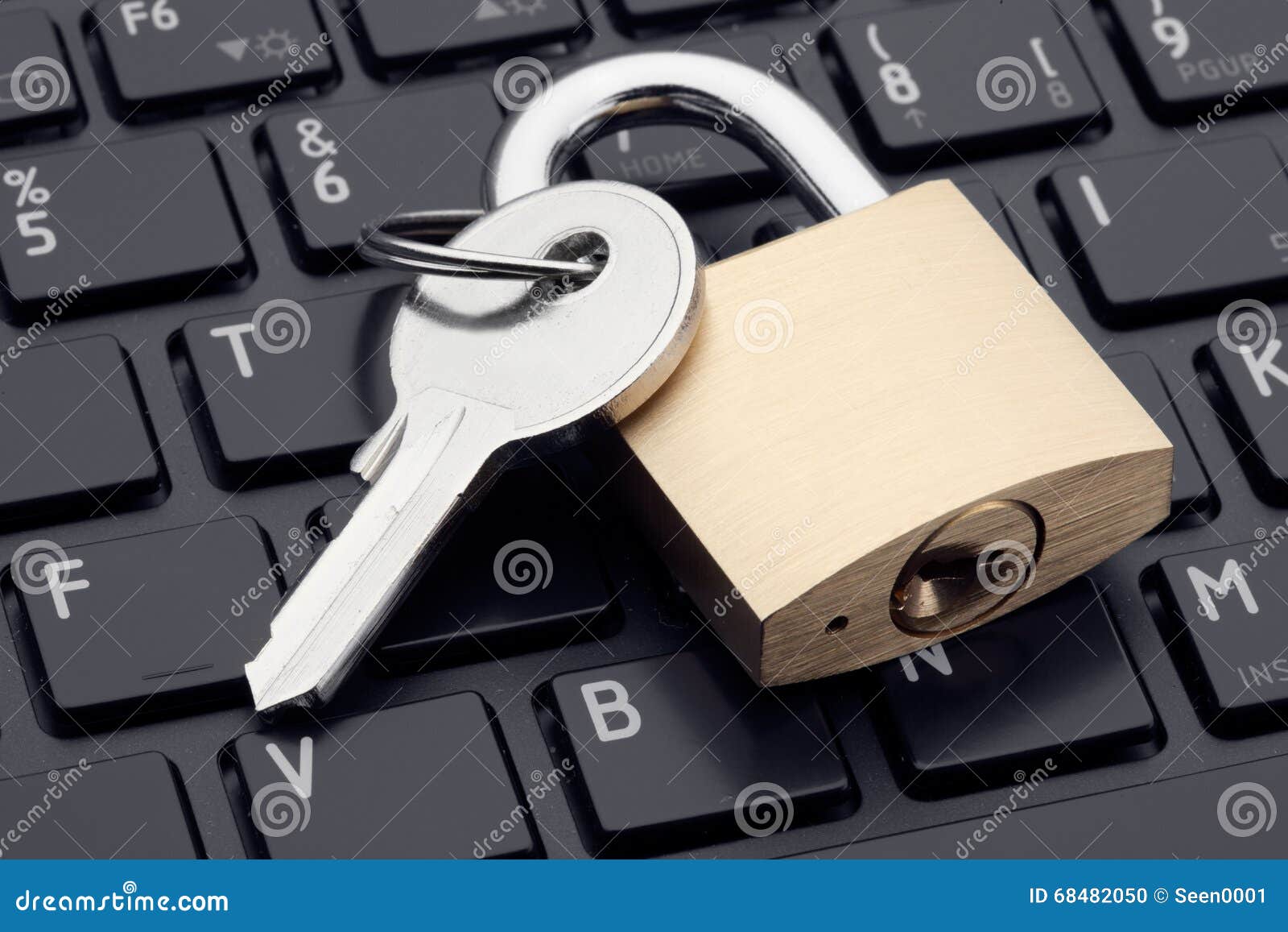 Lock on keyboard stock photo. Image of adminisrtator - 68482050