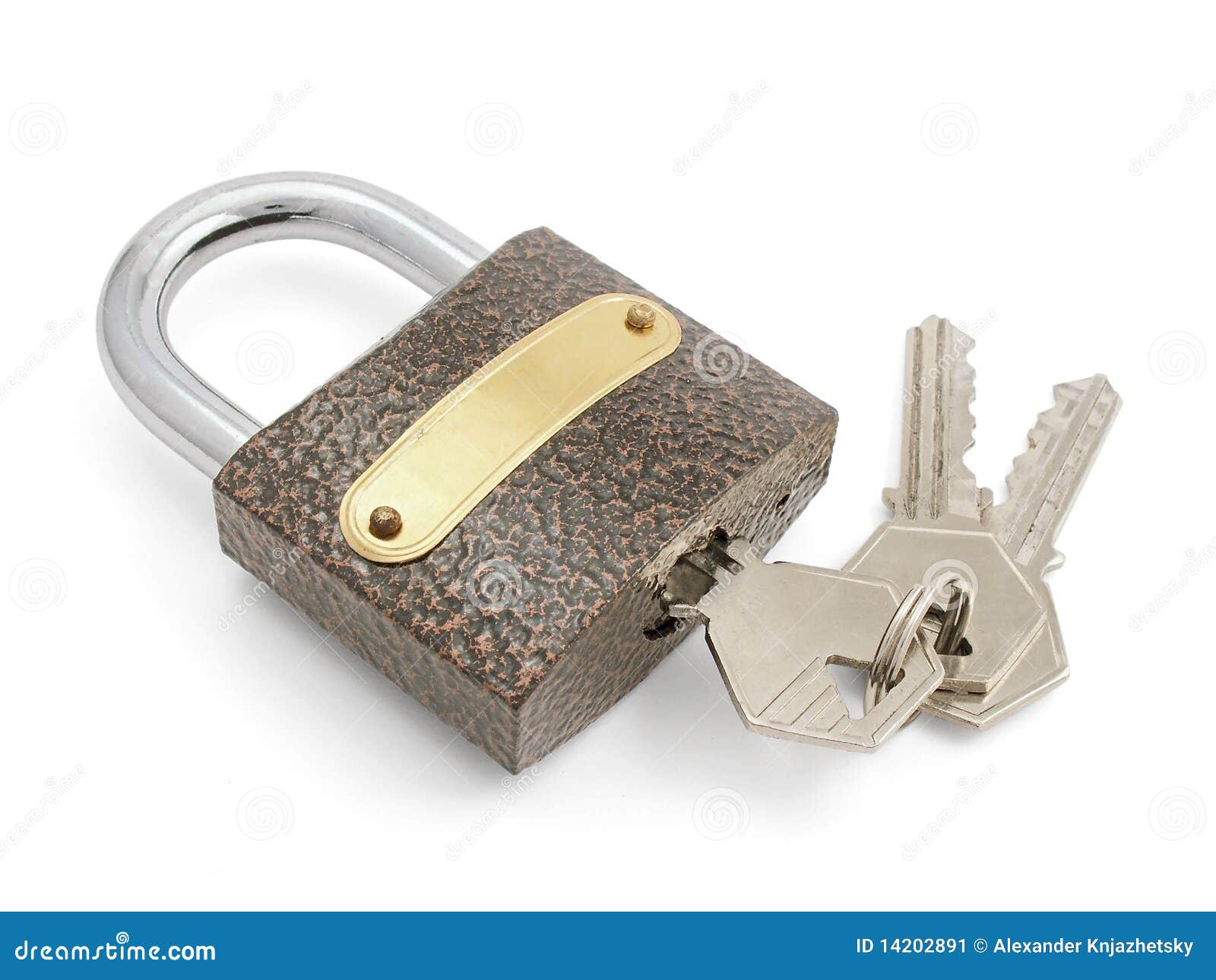 The lock with keys stock image. Image of ring, label - 14202891