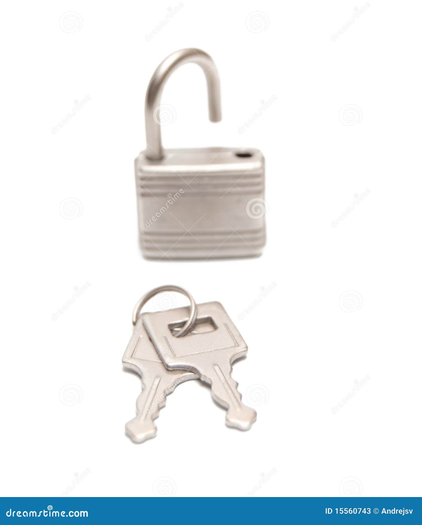 Lock and keys stock image. Image of open, isolated, shiny - 15560743