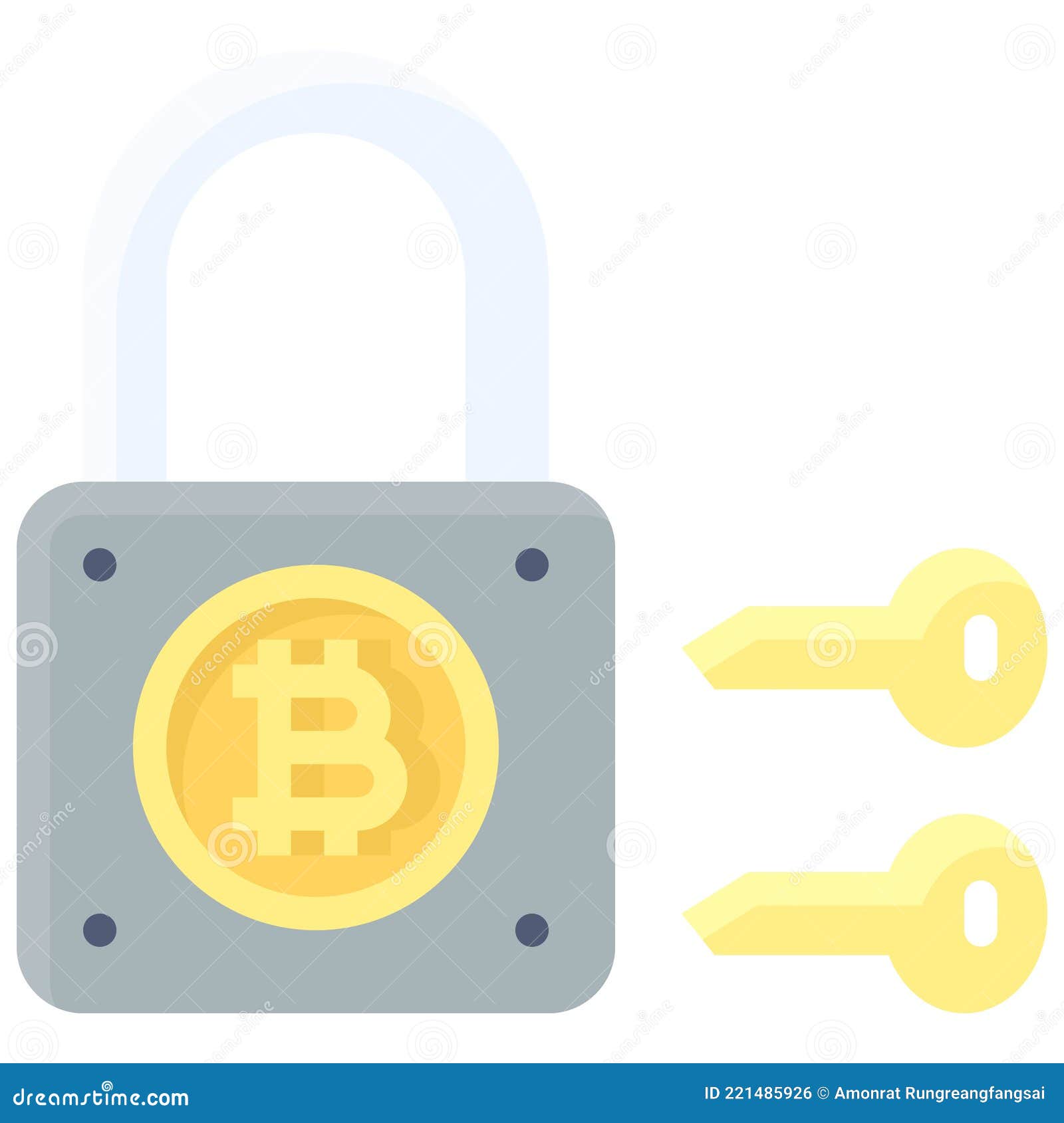 Lock and Keys Icon, Cryptocurrency Related Vector Stock Vector ...
