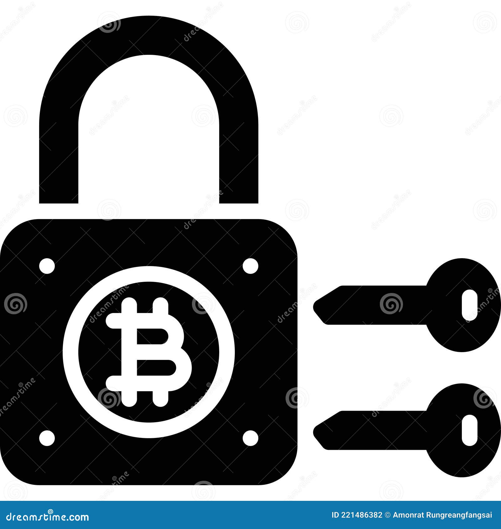 Lock and Keys Icon, Cryptocurrency Related Vector Stock Vector ...