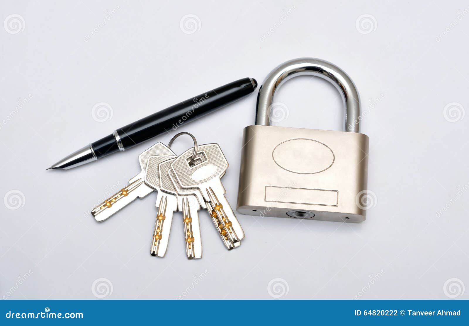 Lock Keys and Pen close up stock photo. Image of equipment - 64820222