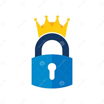 Lock King Logo Icon Design stock vector. Illustration of kingdom ...
