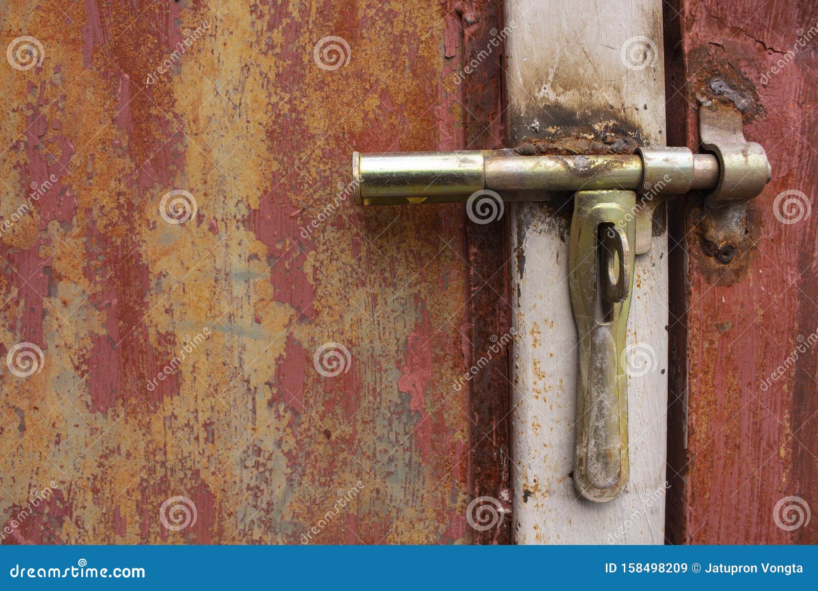 Lock Knob with Rusty Doors and Metal Stock Image - Image of knocker ...