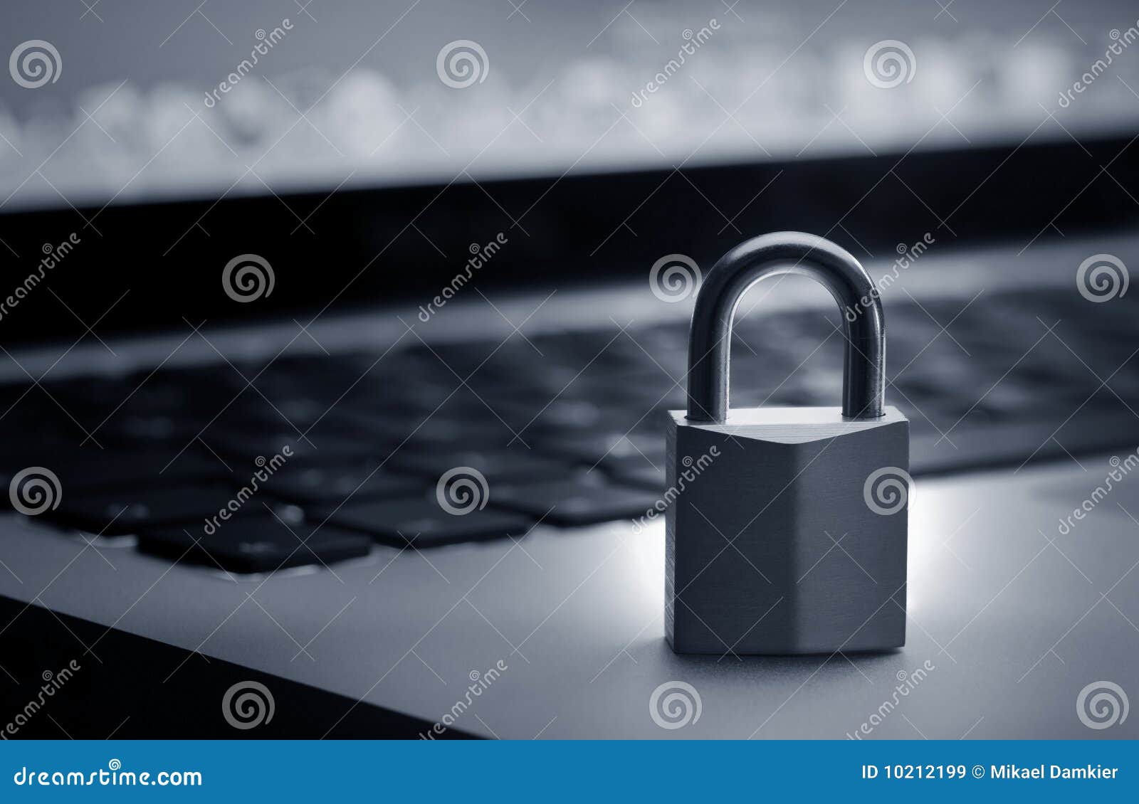 Lock on laptop keyboard stock image. Image of technology - 10212199