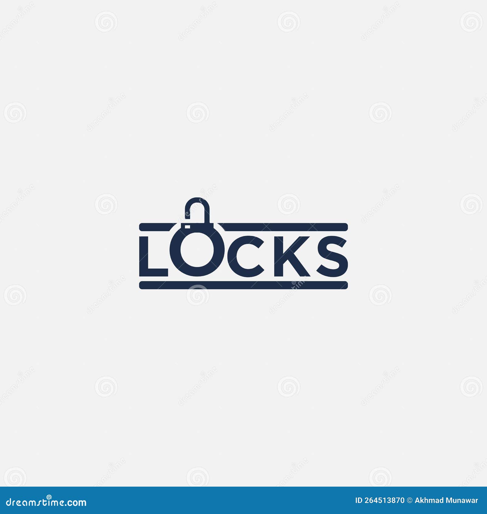 Lock Letter Typographic Key Management Stock Vector - Illustration of ...