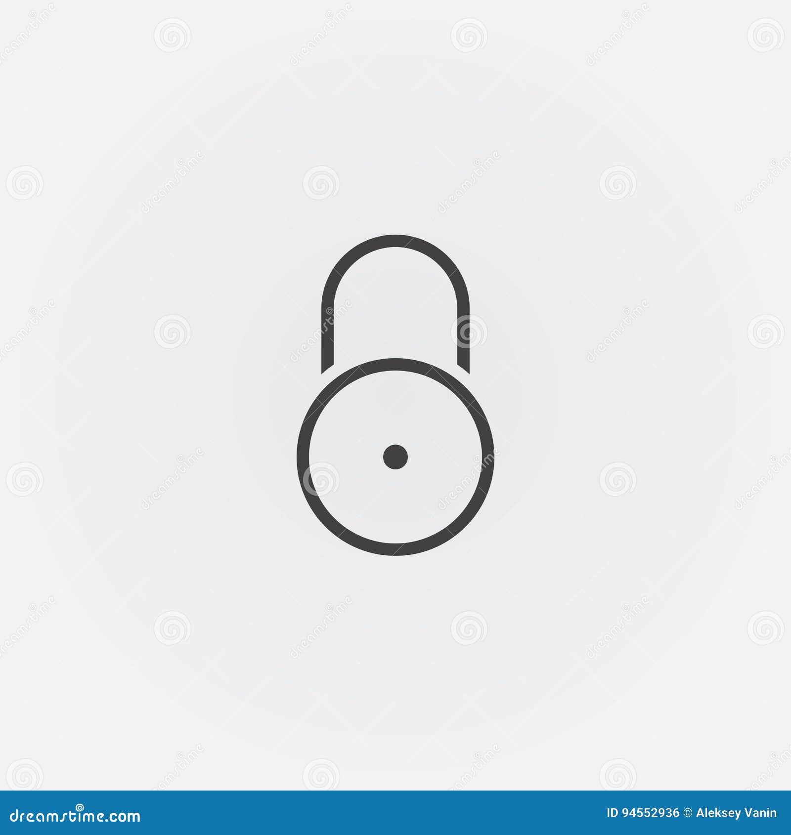 Lock Line Icon, Outline Vector Logo Illustration, Linear Pictogram ...