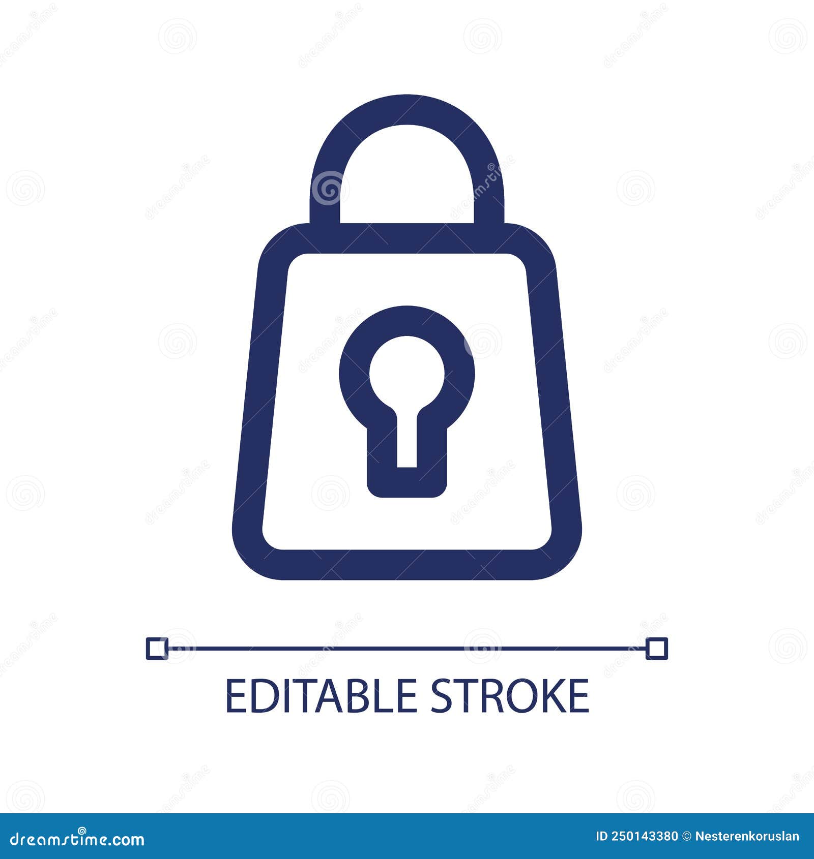 Lock linear ui icon stock vector. Illustration of login - 250143380