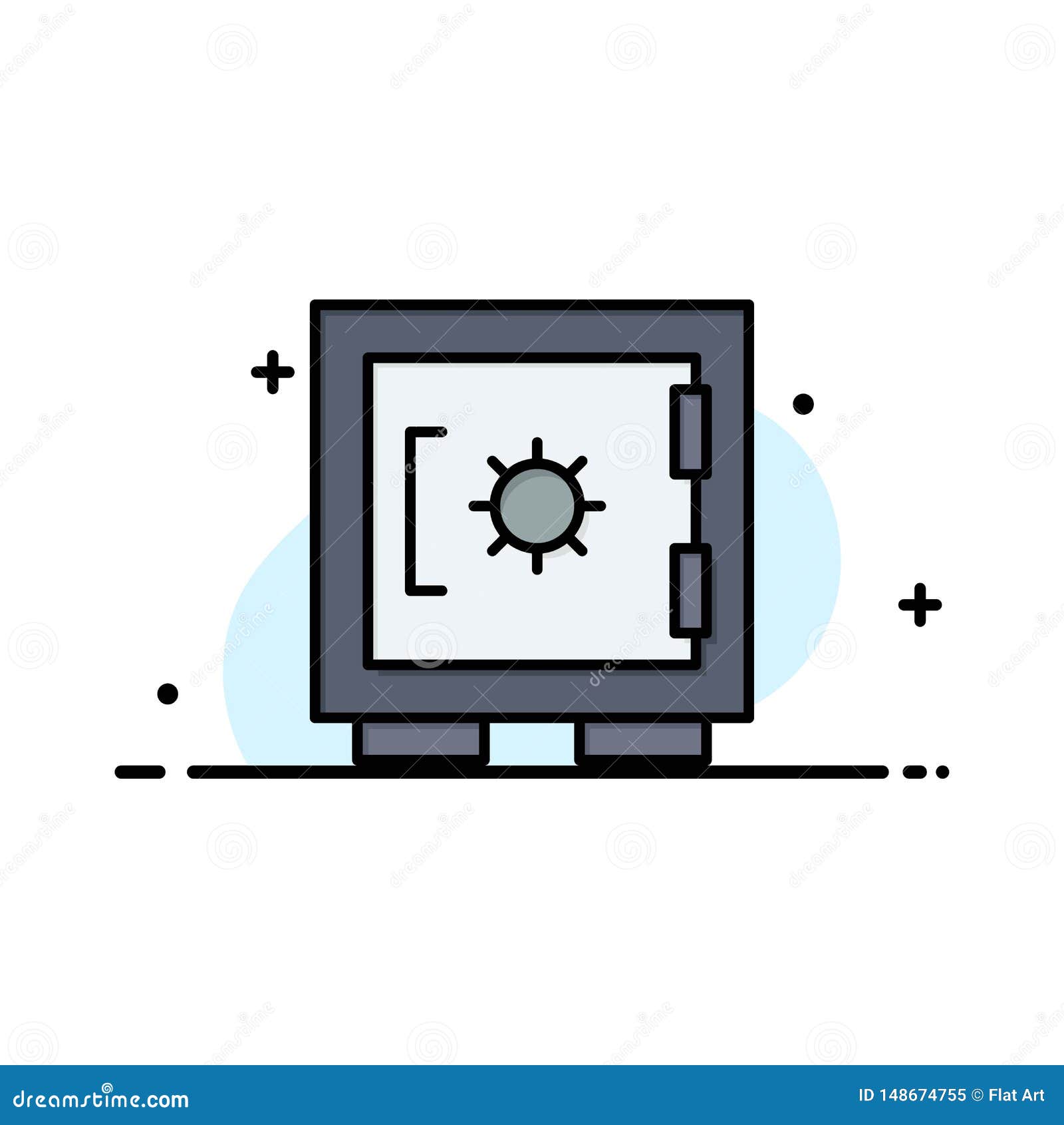 Lock, Locker, Security, Secure Business Logo Template. Flat Color Stock ...