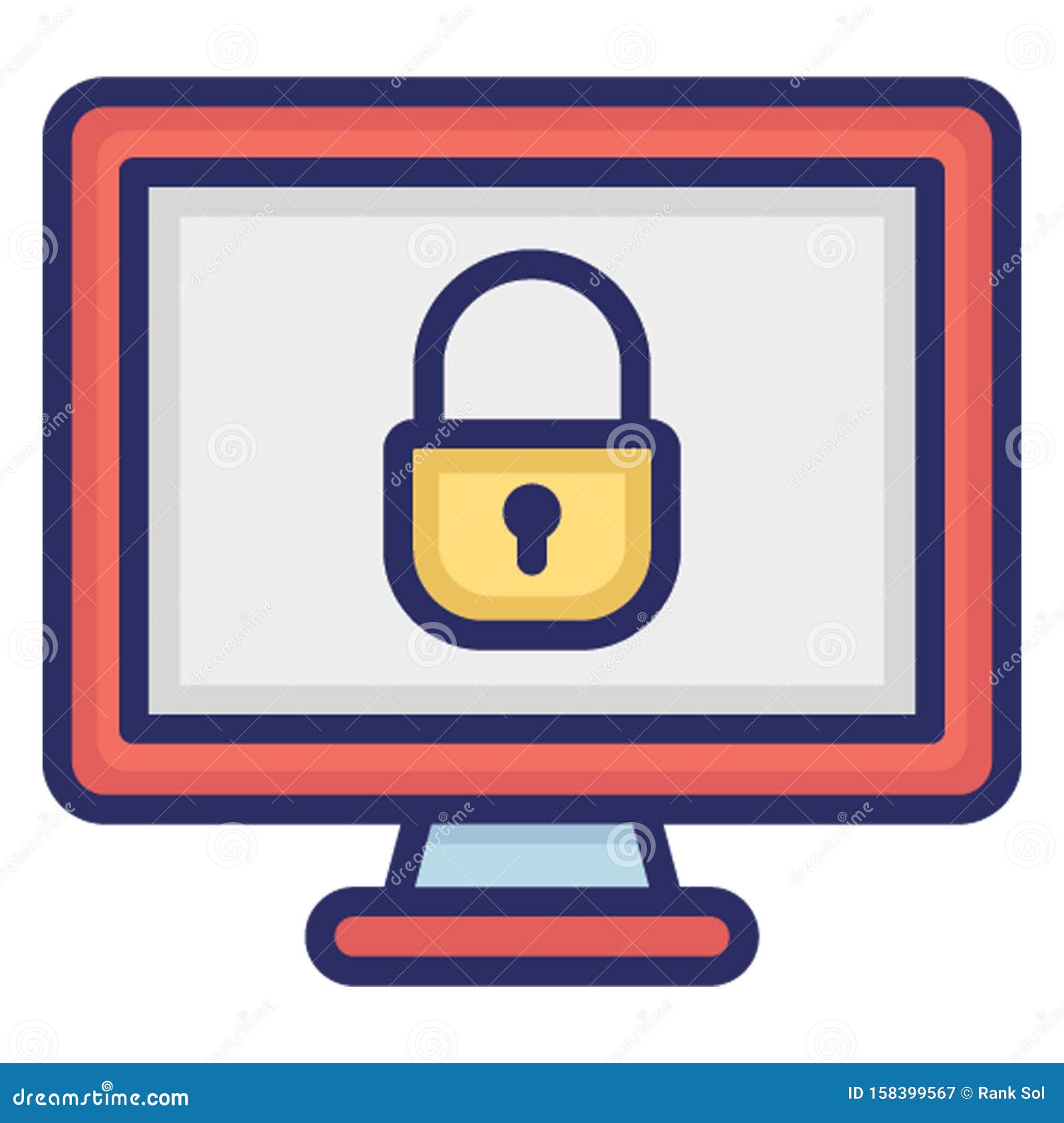 Lock, Lockscreen Isolated Vector Icon Which Can Easily Modify or Edit ...