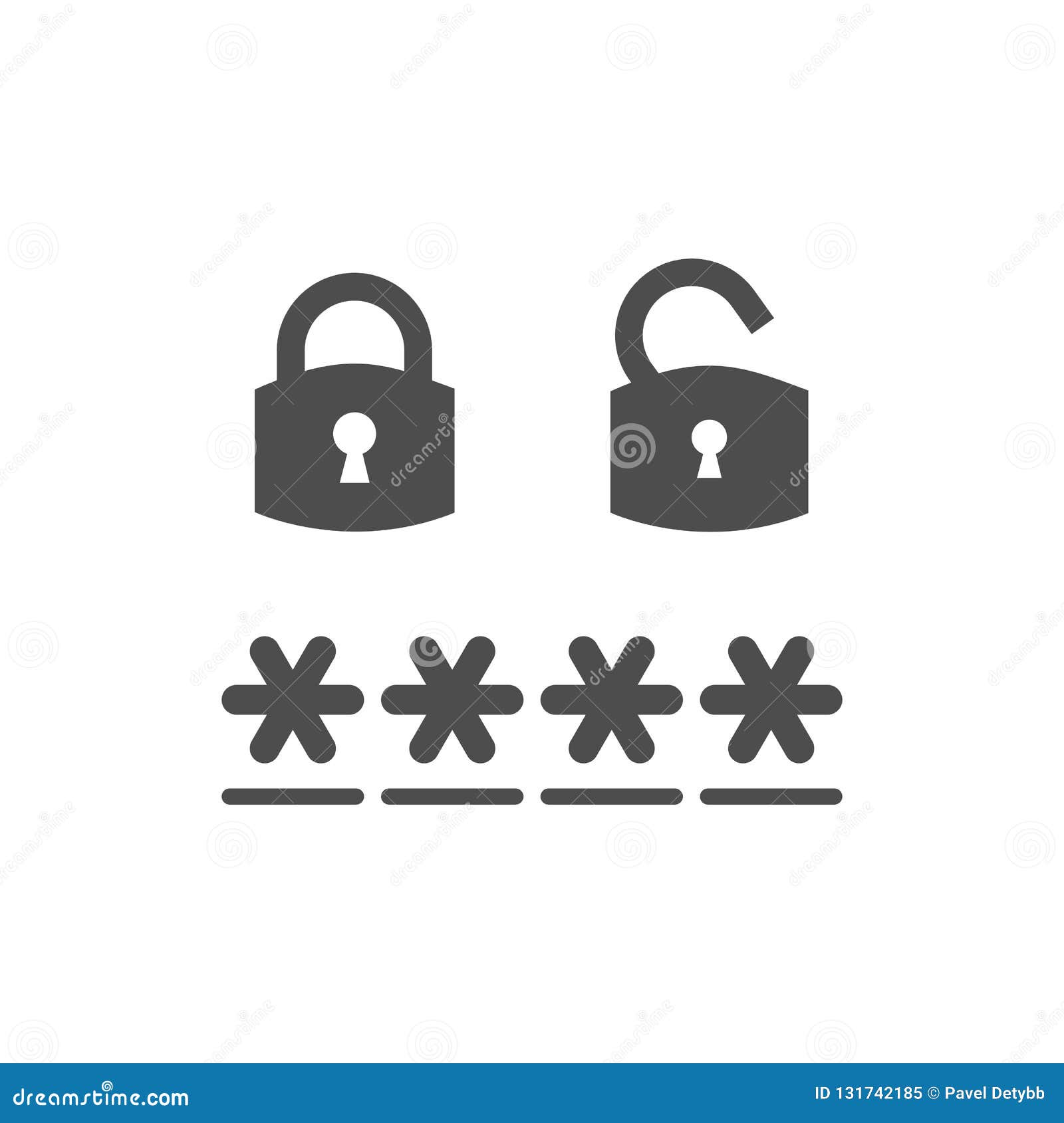 Lock, Login, Password, Safe Security Icon Vector Illustration Flat ... Lock, Login, Password, Safe Security Icon Vector Illustration Flat ...