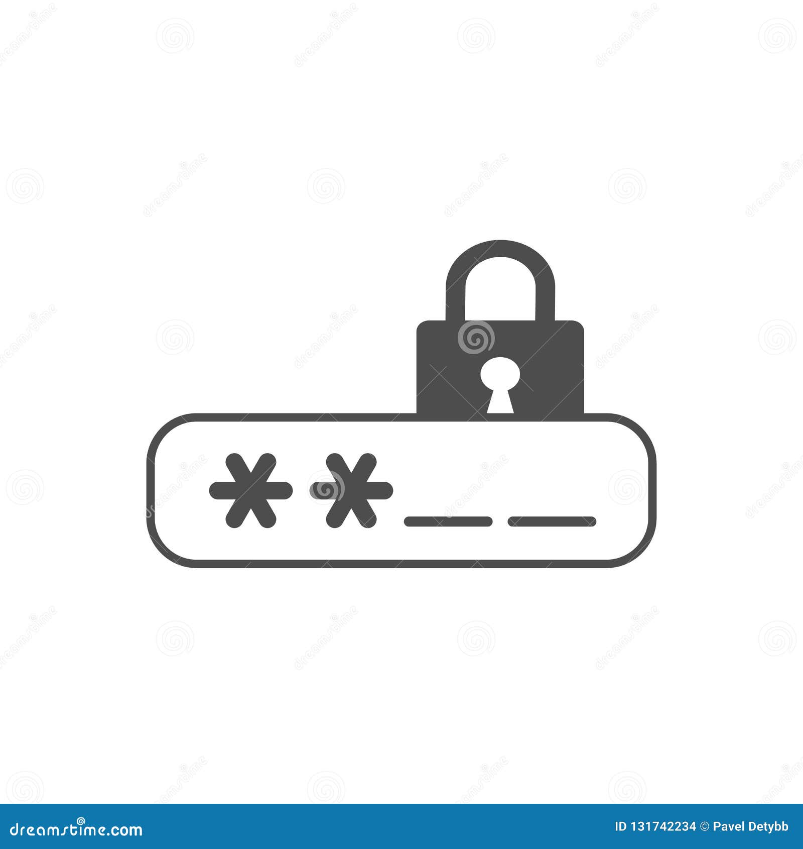 Lock, Login, Password, Safe Security Icon Vector Illustration Flat ...