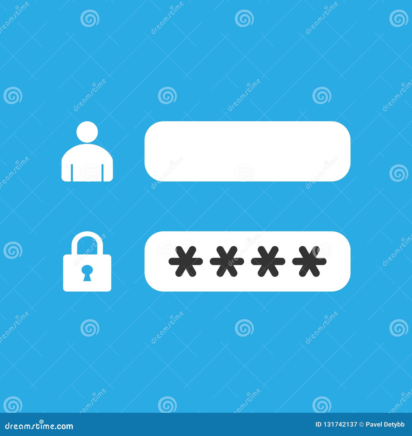 Lock, Login Password Security Icon Vector, Flat Design Stock ...