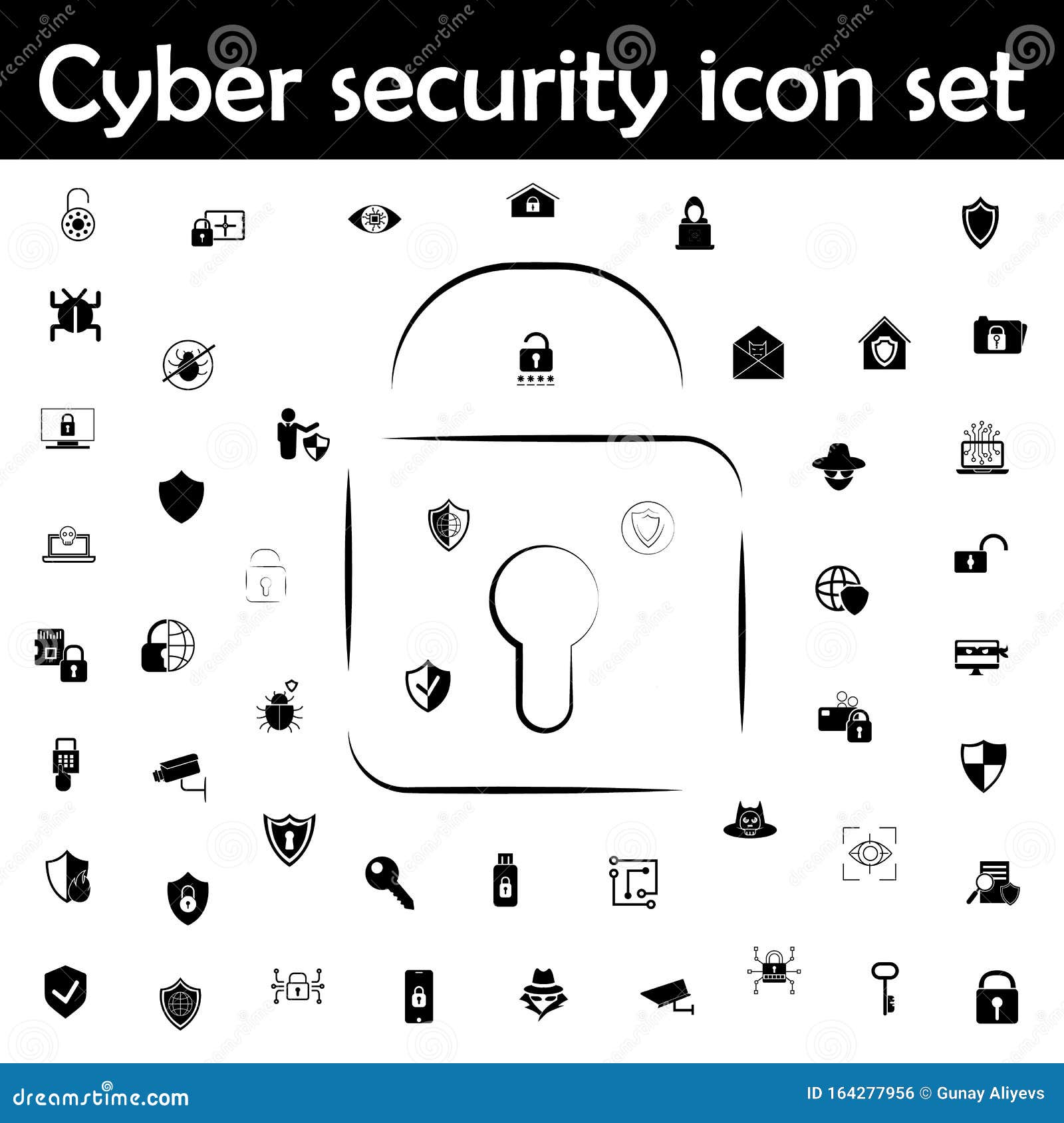Lock Logo Icon. Cyber Security Icons Universal Set for Web and Mobile ...