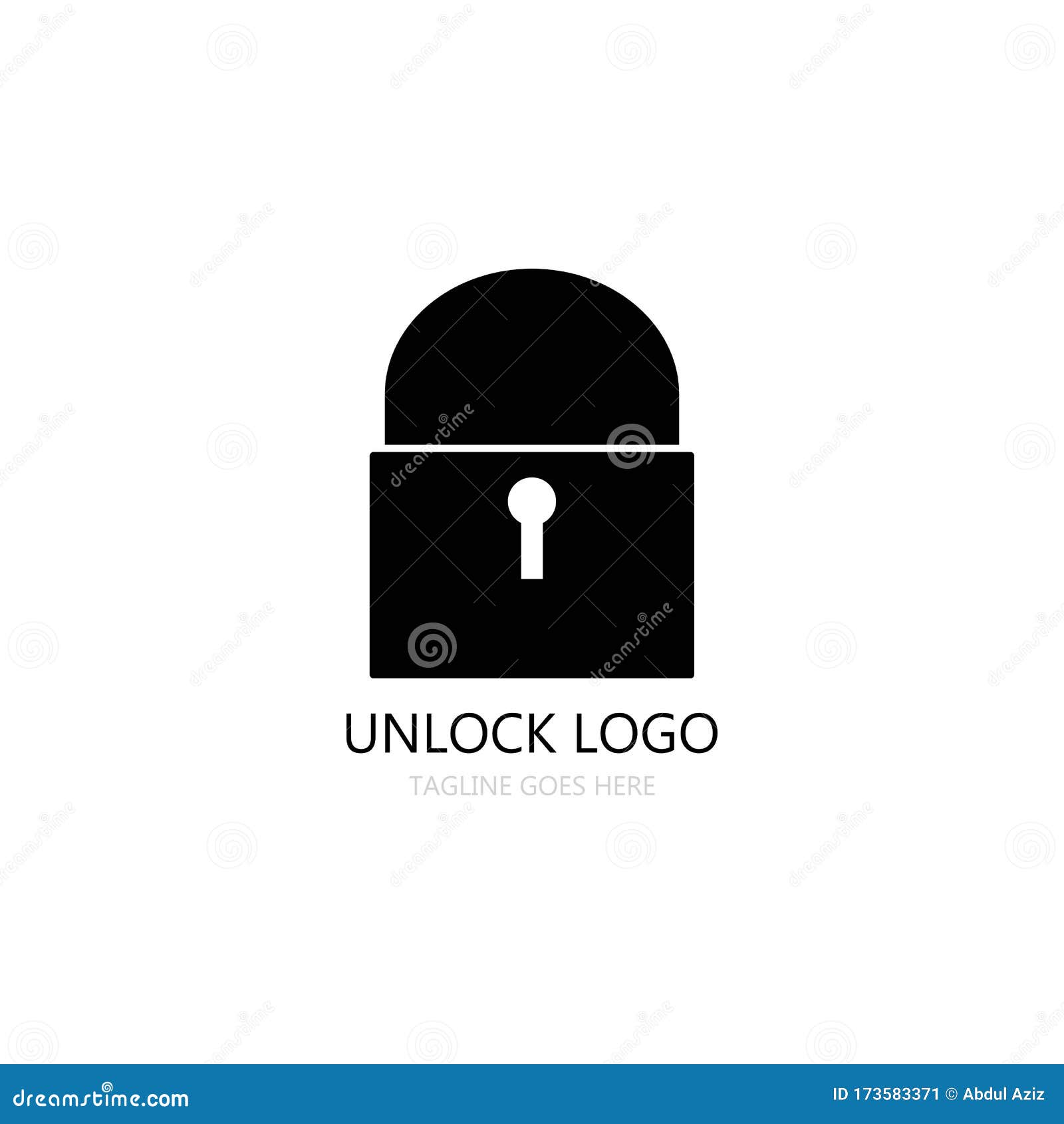 Lock logo vector stock illustration. Illustration of protect - 173583371