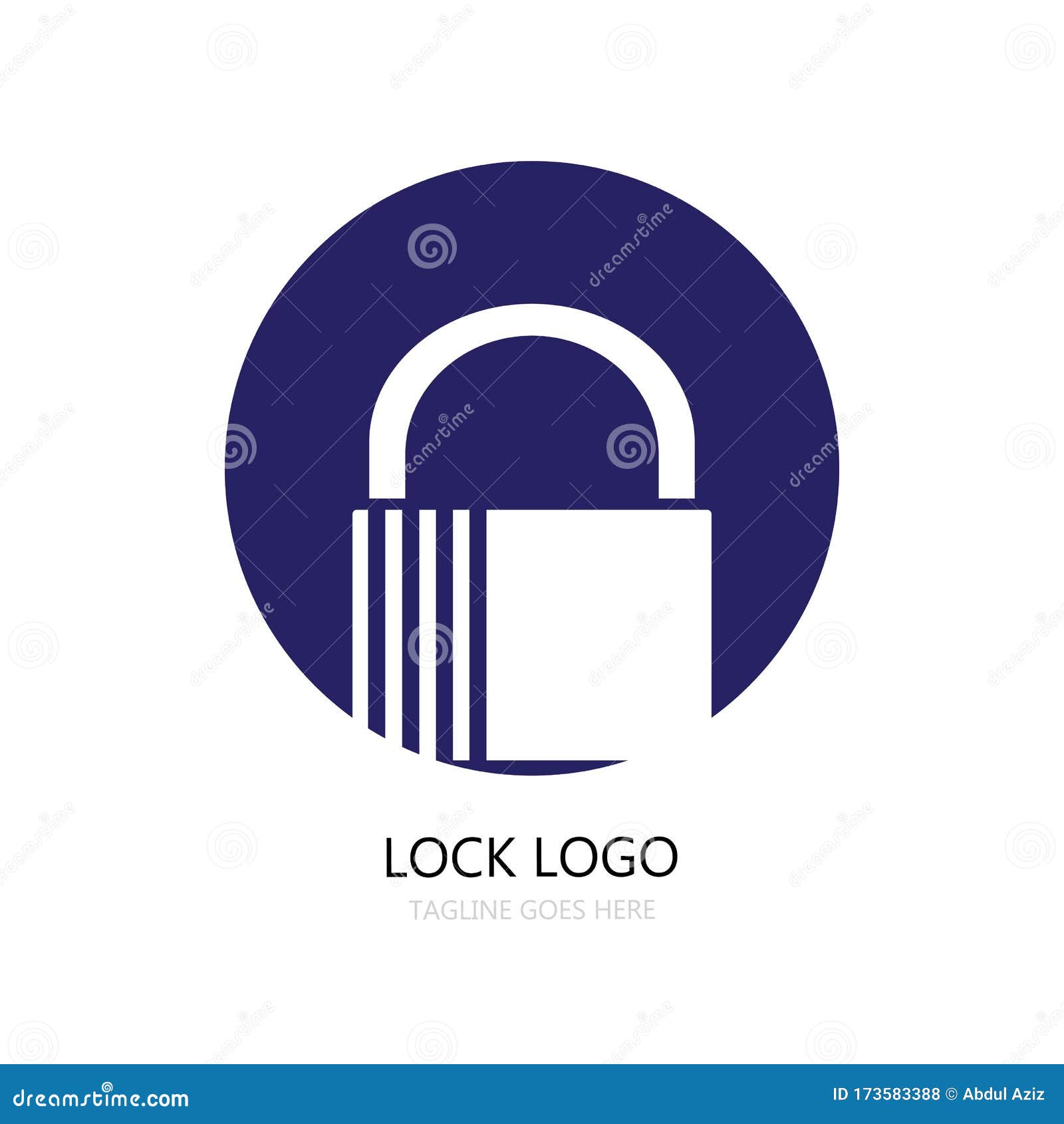 Lock logo vector stock illustration. Illustration of technology - 173583388