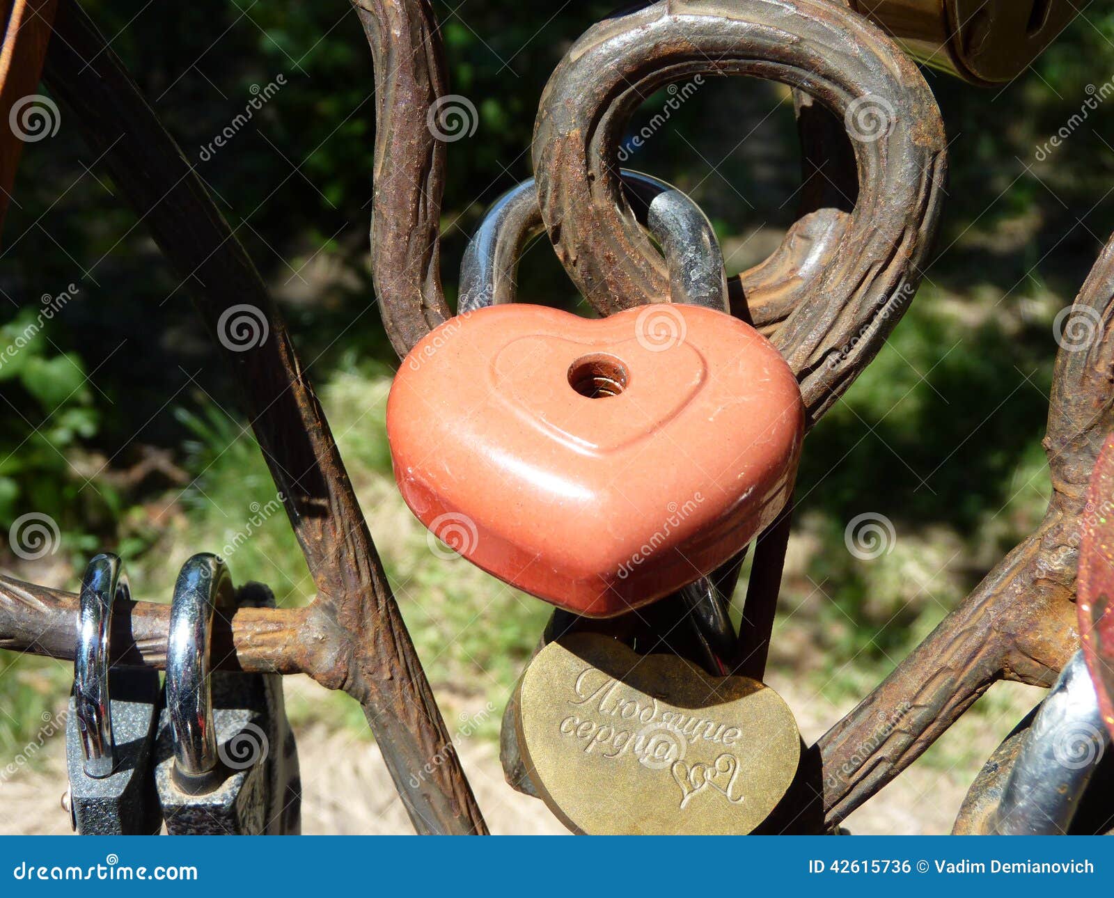 The lock for lovers stock photo. Image of hearts, good - 42615736