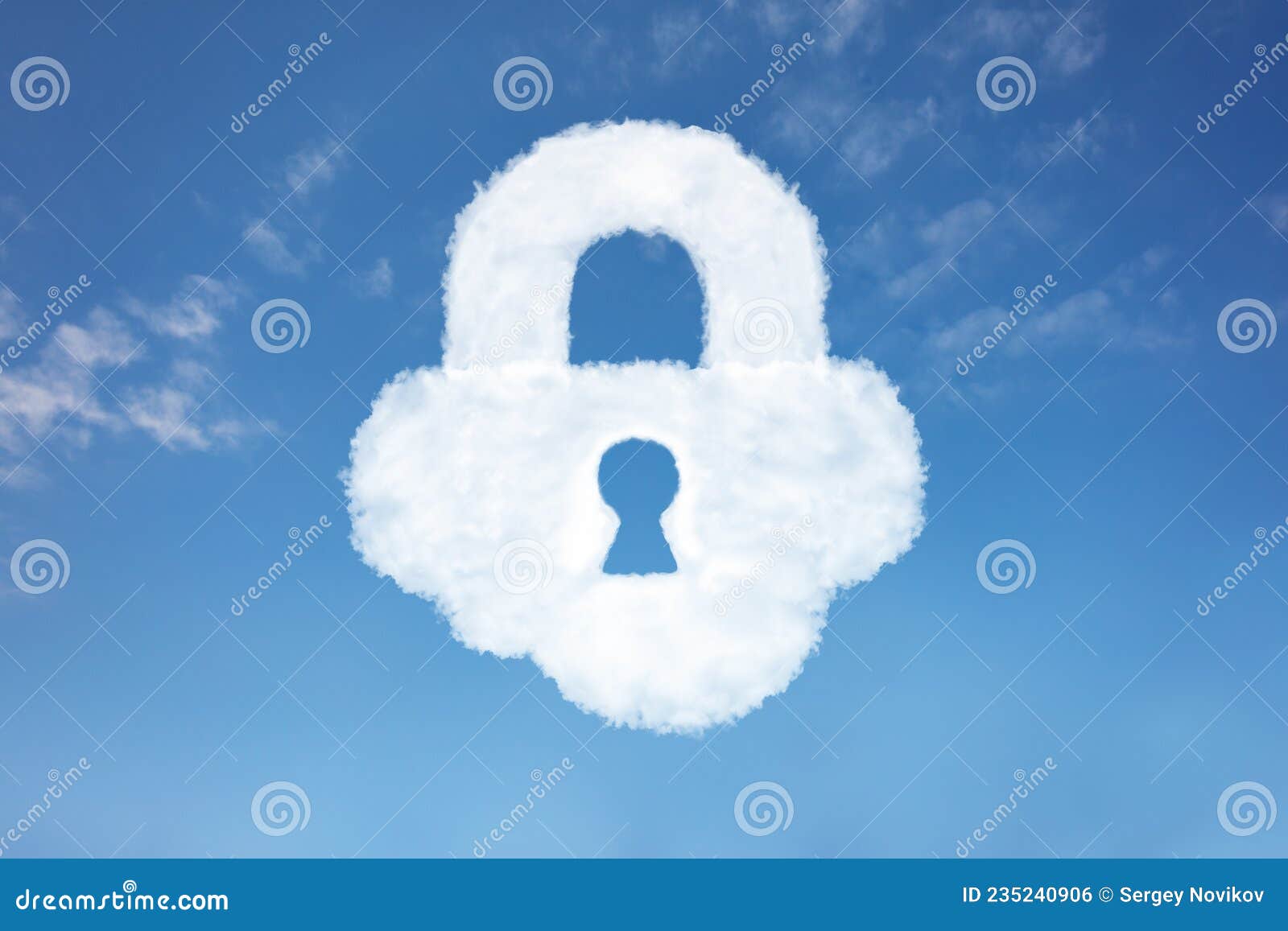 Lock Made of Cloud Software Development Security Stock Photo - Image of ...