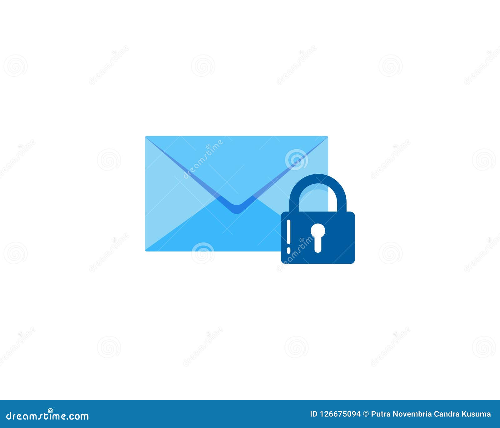 Lock Mail Logo Icon Design stock vector. Illustration of design - 126675094