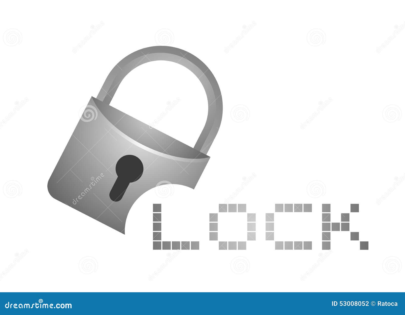Lock message stock vector. Illustration of password, sign - 53008052