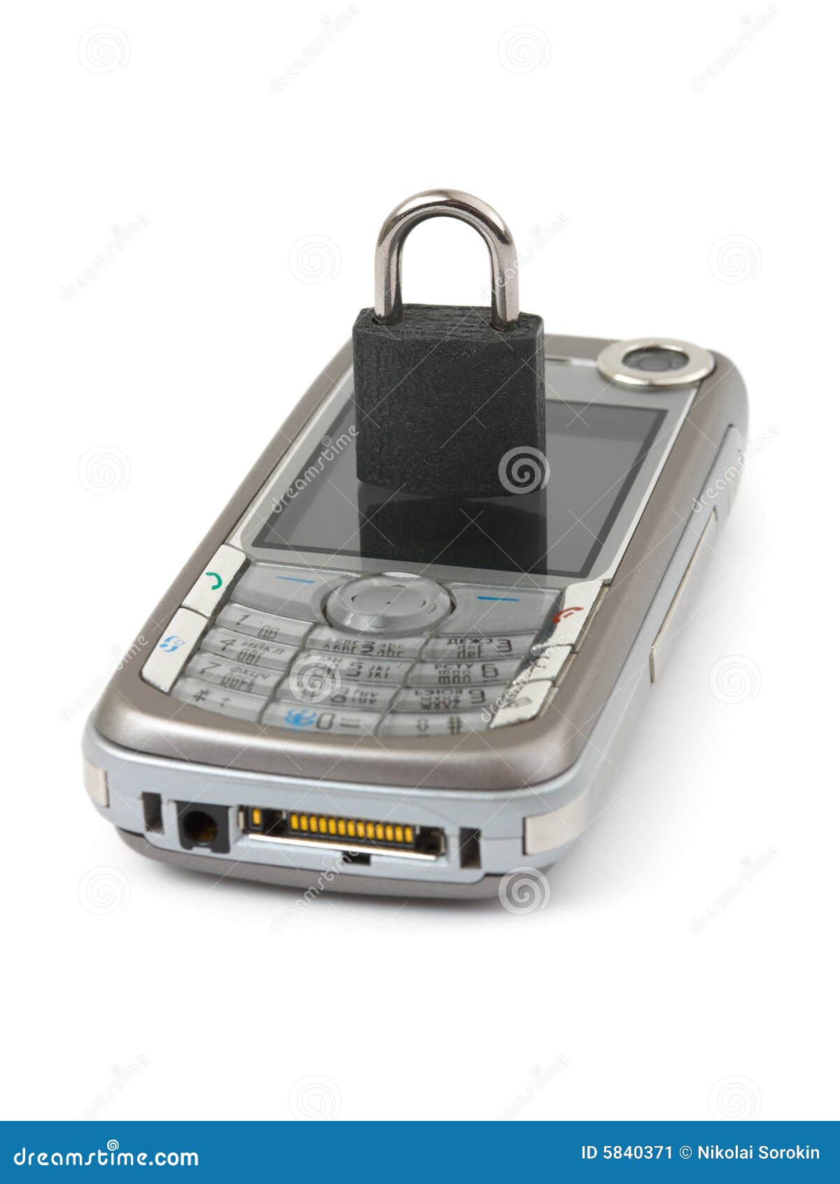 Lock and Mobile Phone - Security Concept Stock Image - Image of ...