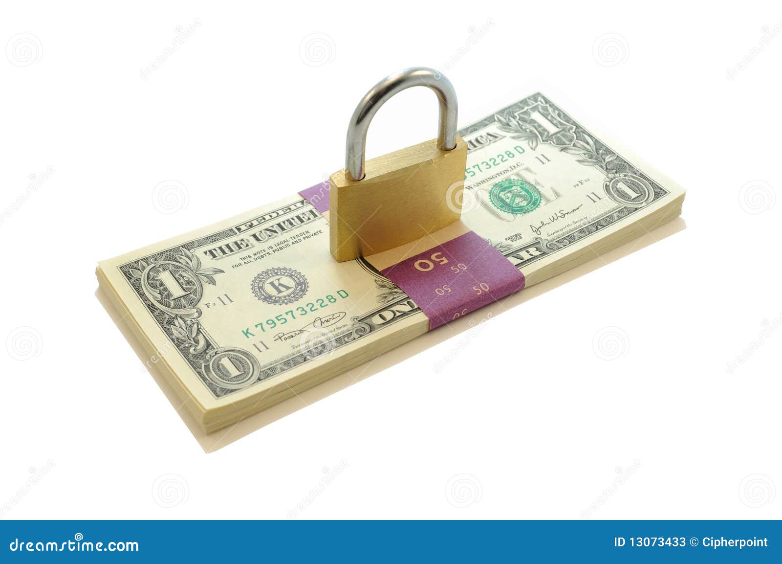Lock on Money stock image. Image of concept, earnings - 13073433