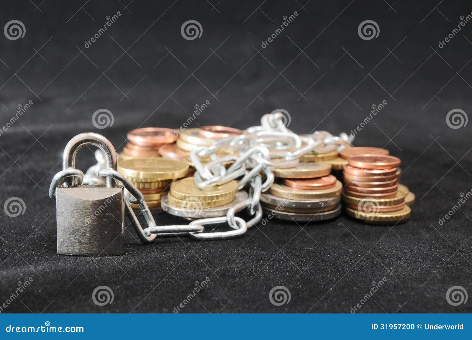 Lock and Money stock photo. Image of lock, business, padlock - 31957200