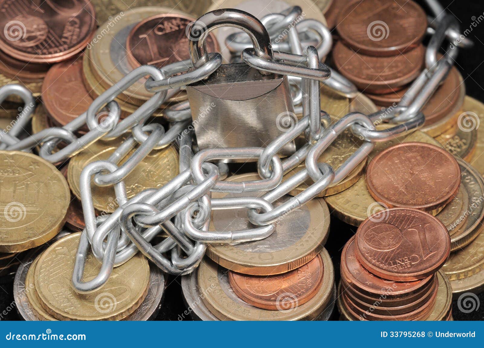 Lock and Money stock photo. Image of protection, bill - 33795268