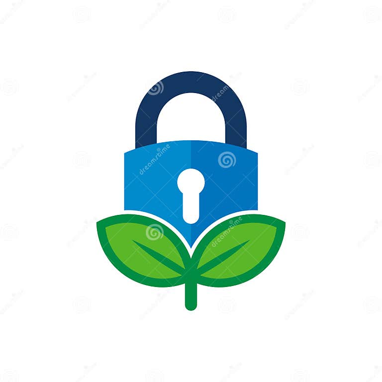 Lock Nature Logo Icon Design Stock Vector - Illustration of company ...