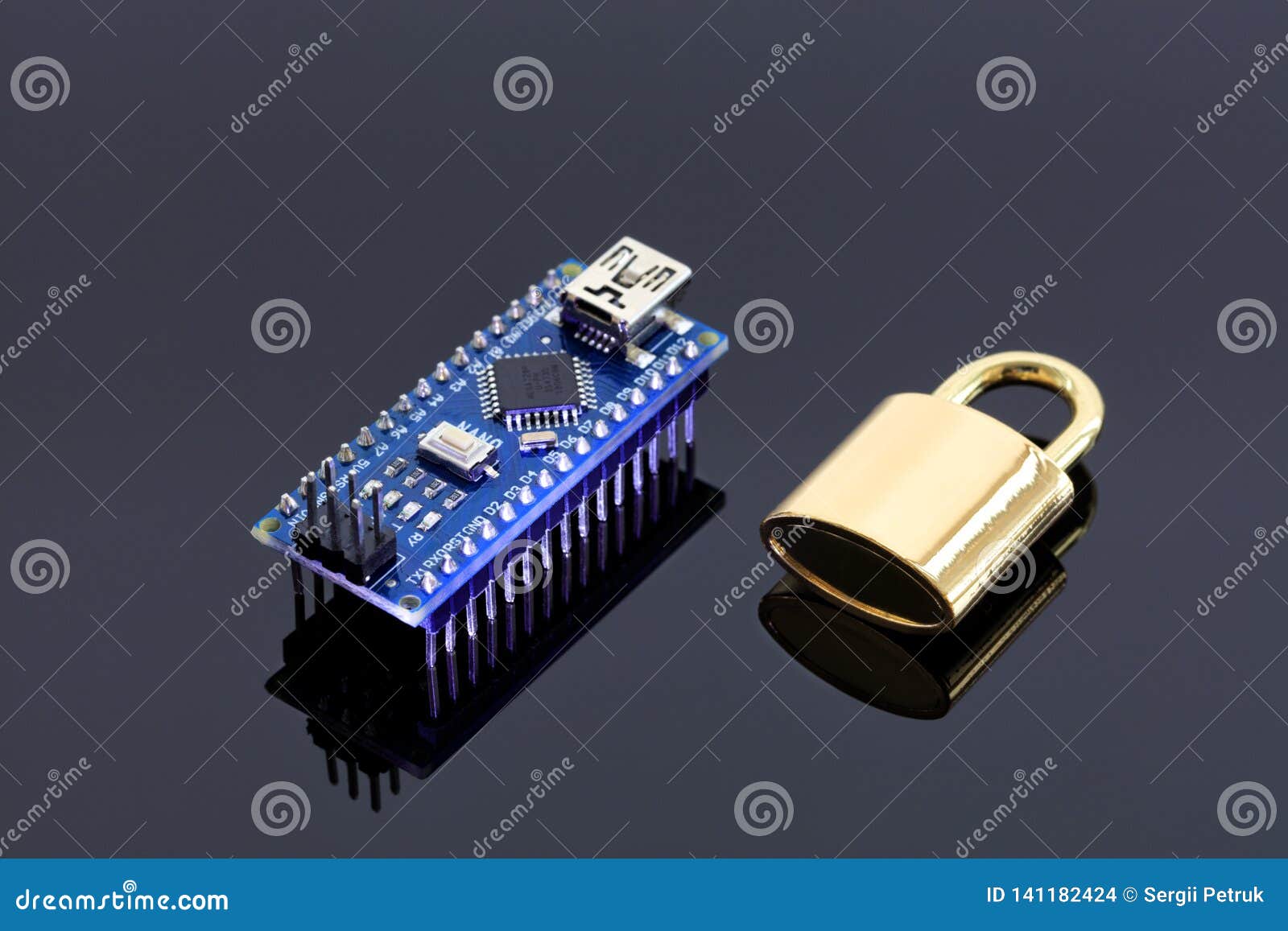 Lock Near the Computer Chip - the Concept of Electronic Data Security ...