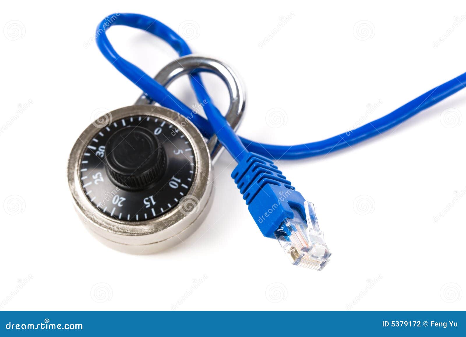 Lock and network cable stock photo. Image of security - 5379172