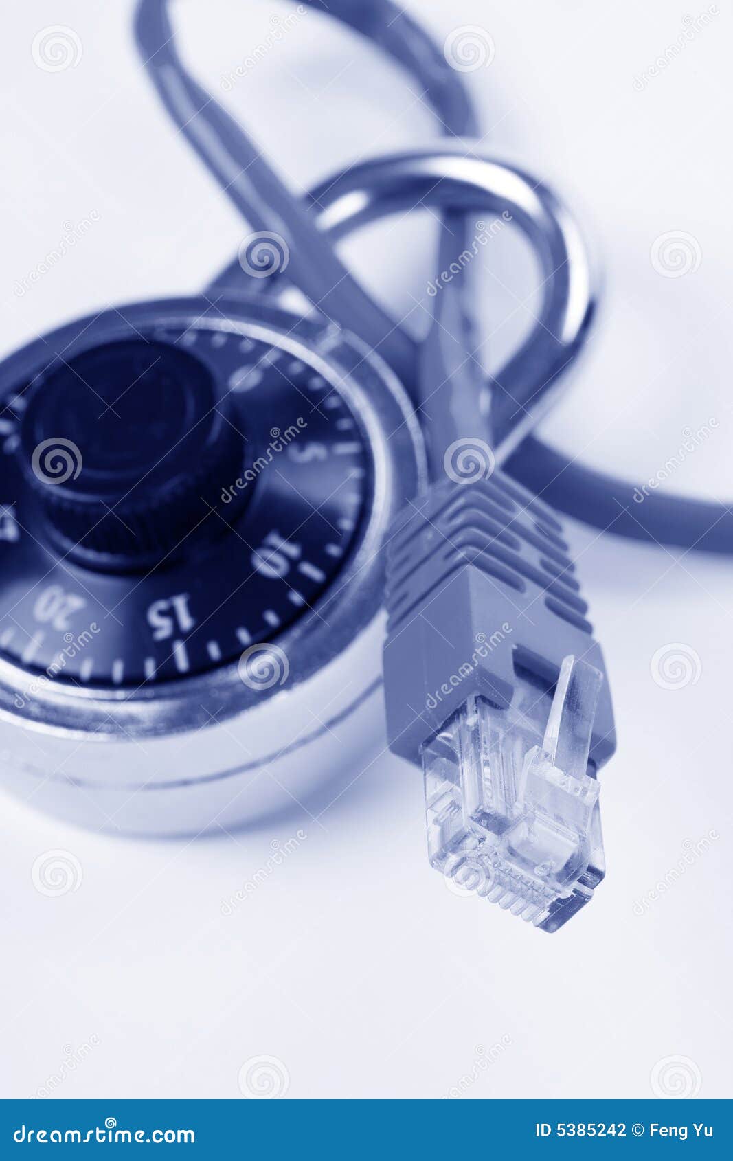 Lock and network cable stock photo. Image of network, privacy - 5385242