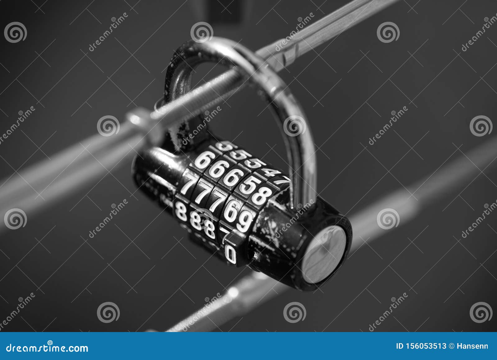 Lock with number code stock image. Image of connection - 156053513