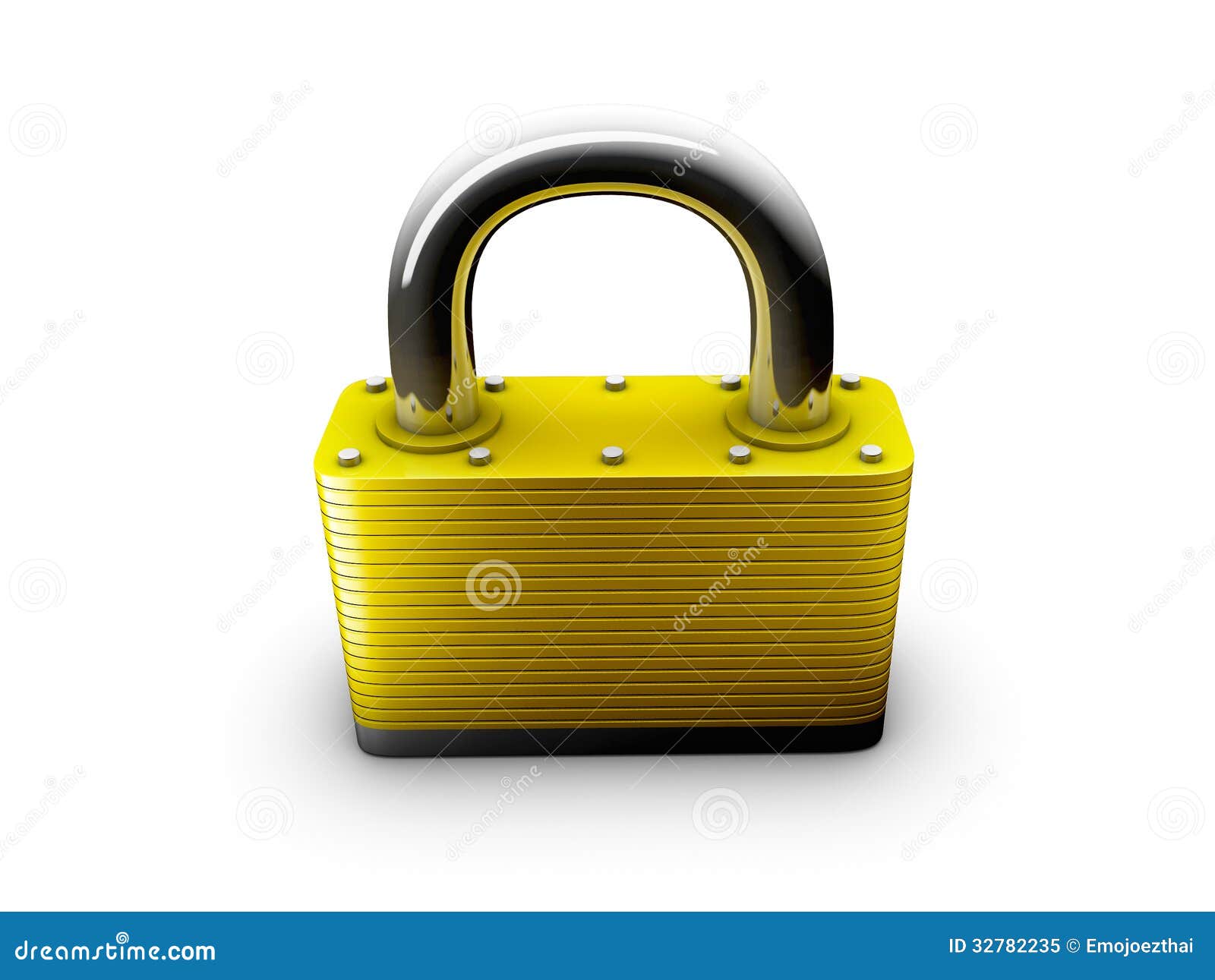 Lock object in studio stock illustration. Illustration of object - 32782235